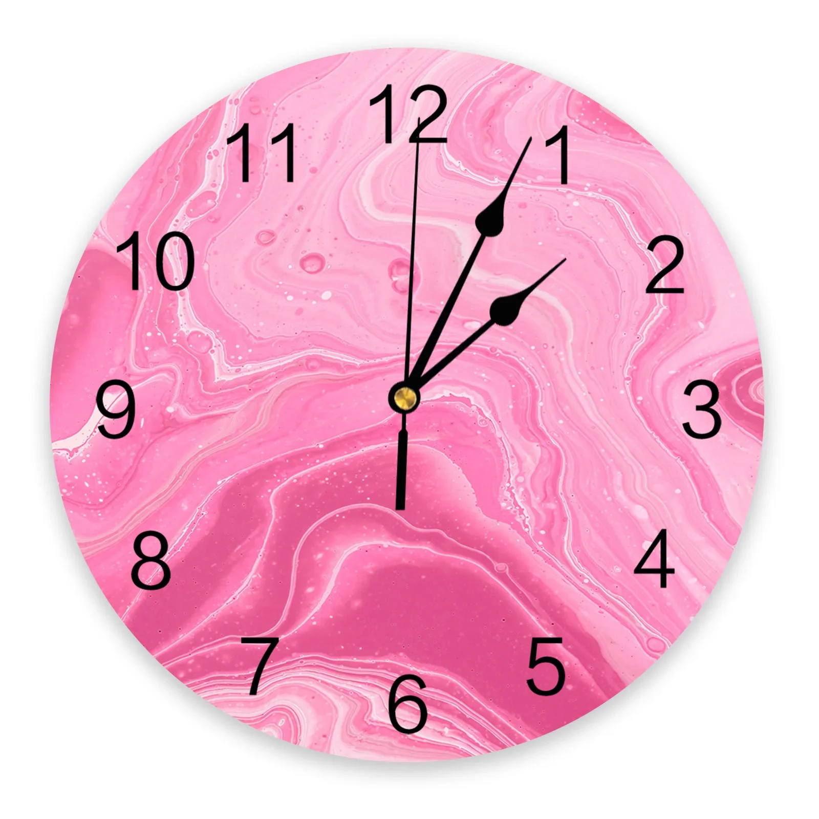 Marble Texture Phnom Penh Chinese Style Purple Large Wall Clock Dinning ...