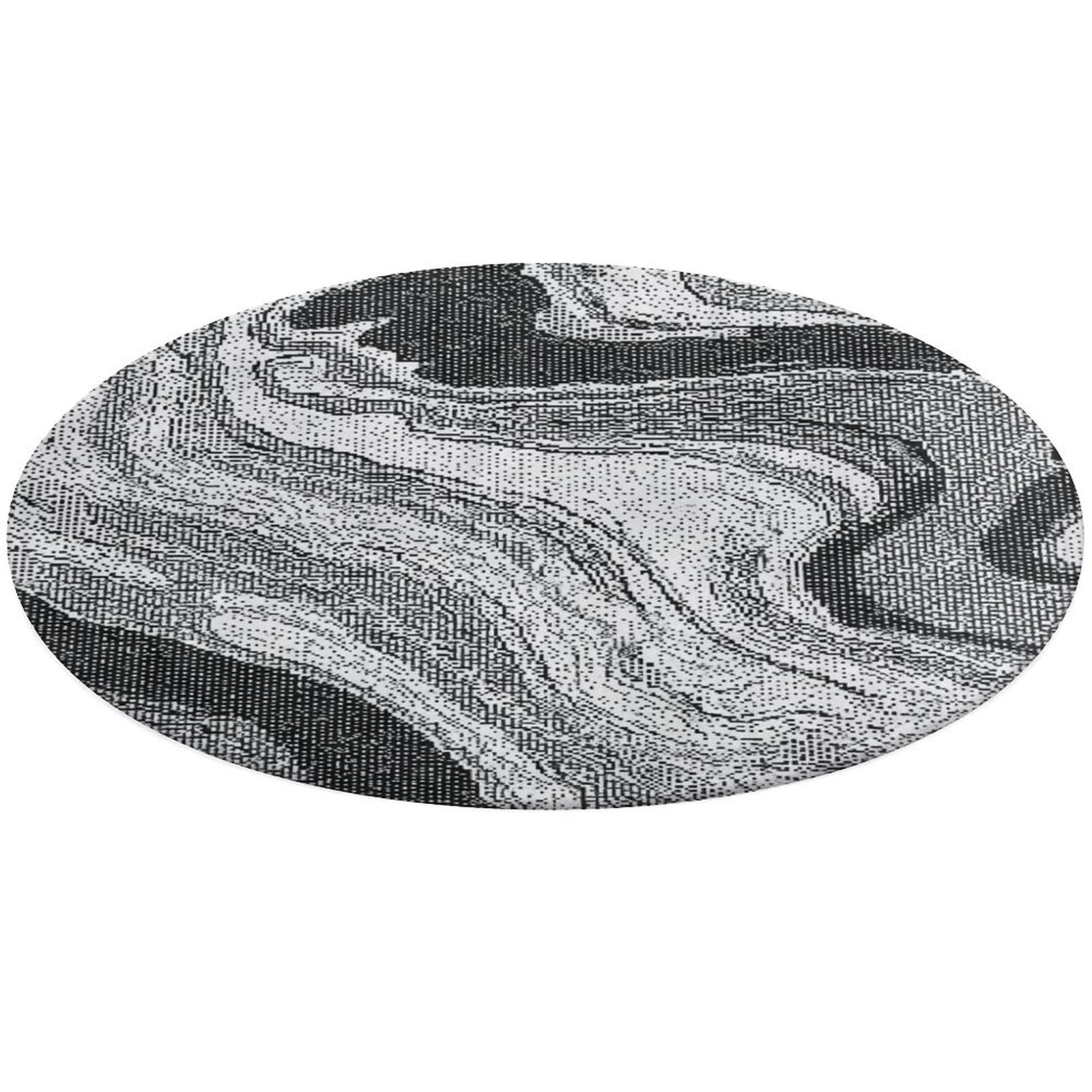 Marble Texture Round Carpet Living Room Carpet Modern And Stylish ...