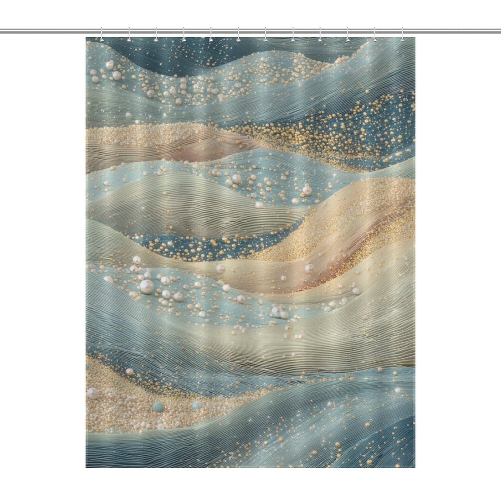 Marble Texture Shower Curtain , Enchanted Forest Scenic Bathroom Decor ...
