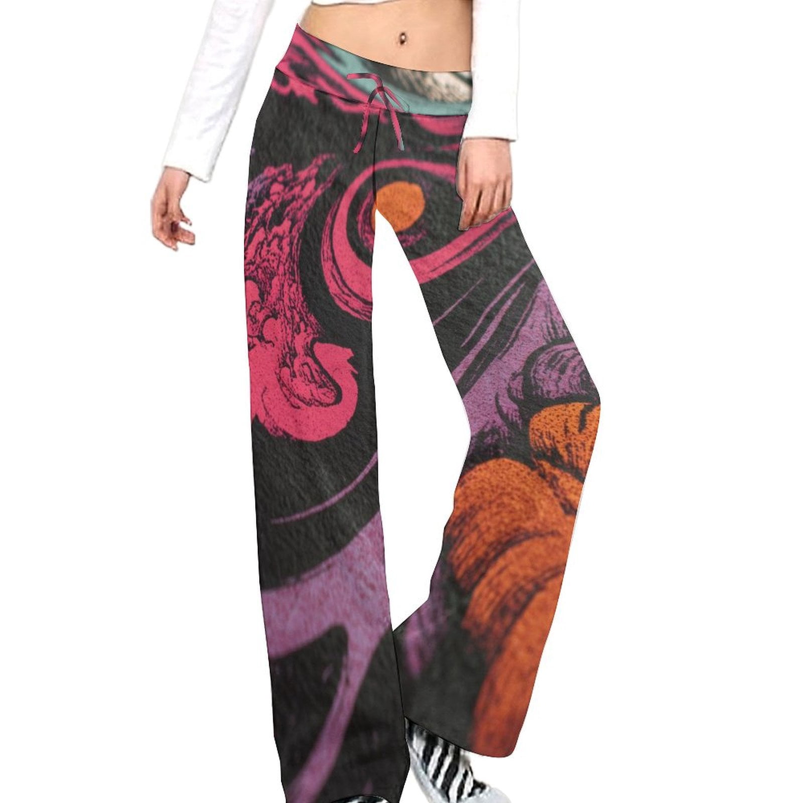 Marble Texture Summer Outfits Flowy Palazzo Pants for Women 2025 High ...
