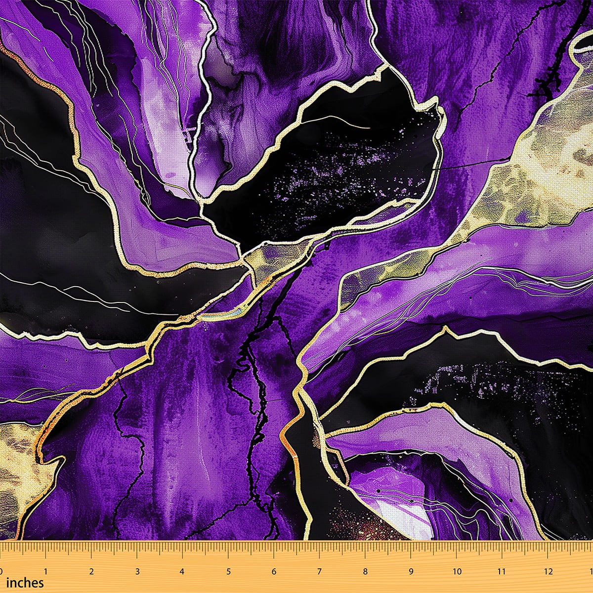 Marble Texture Upholstery Fabric,Black Purle Decorative Fabric ...