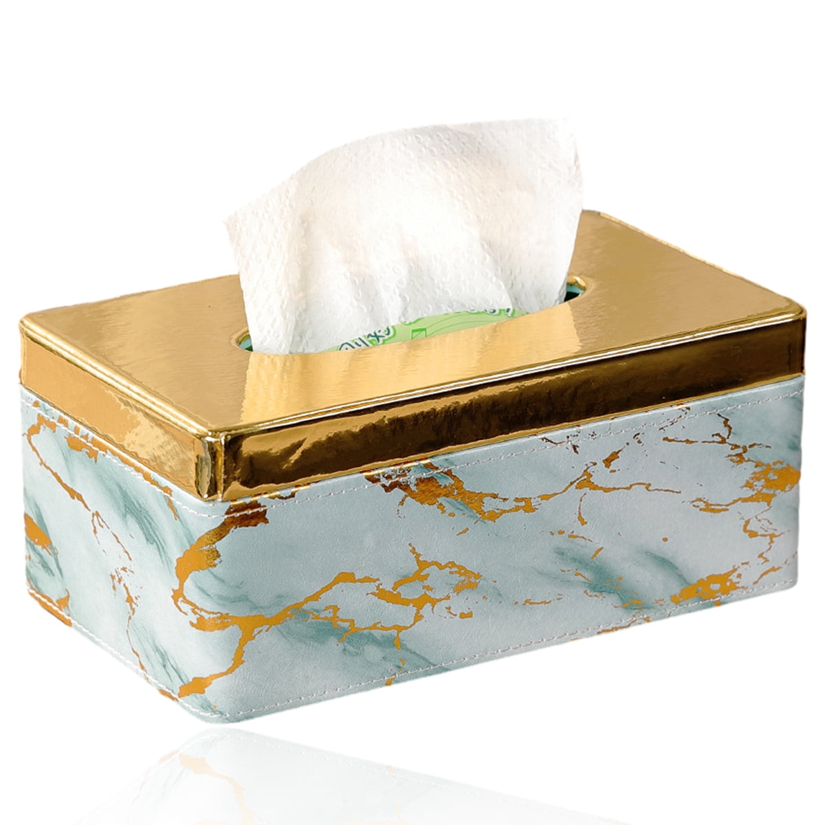 Marble Tissue Box Cover Rectangular,Facial Tissue Box Holder for ...