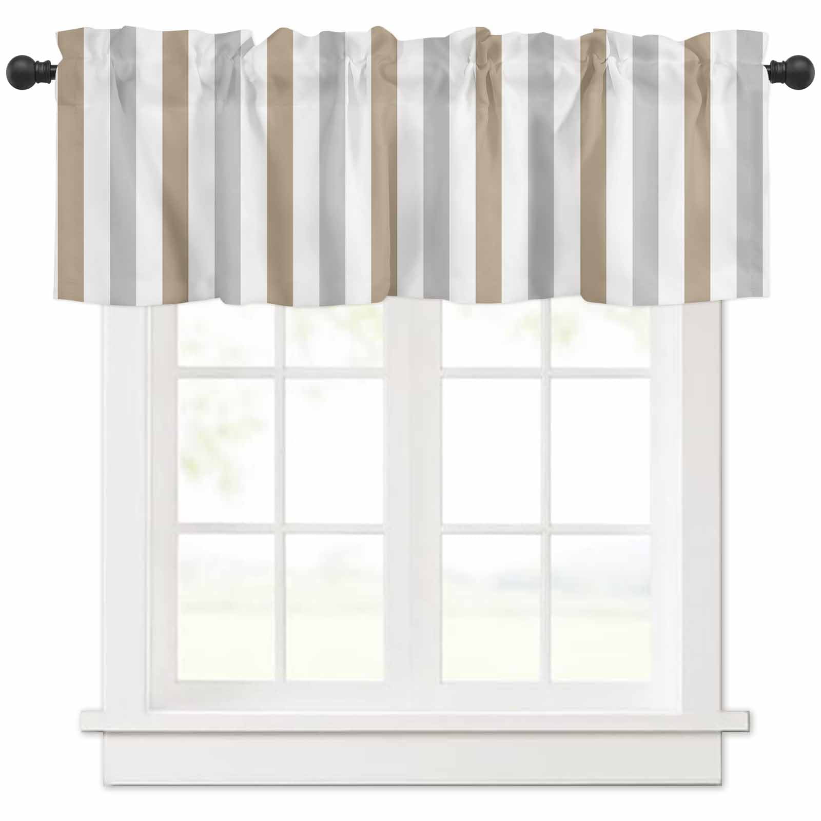 Marble Valances for Windows Farmhouse Kitchen Curtains Valances Rod ...