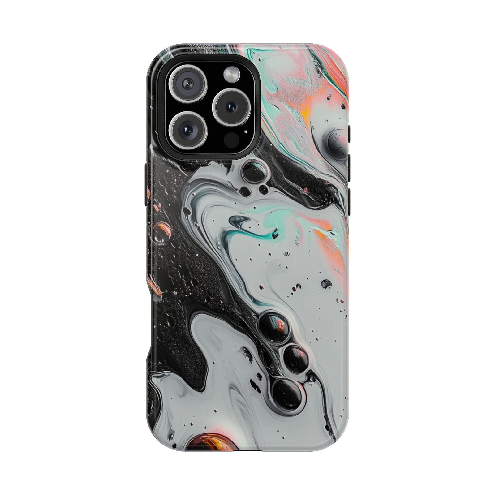 Marble White Black Liquid Texture iPhone Case for iPhone 17 through 11 ...