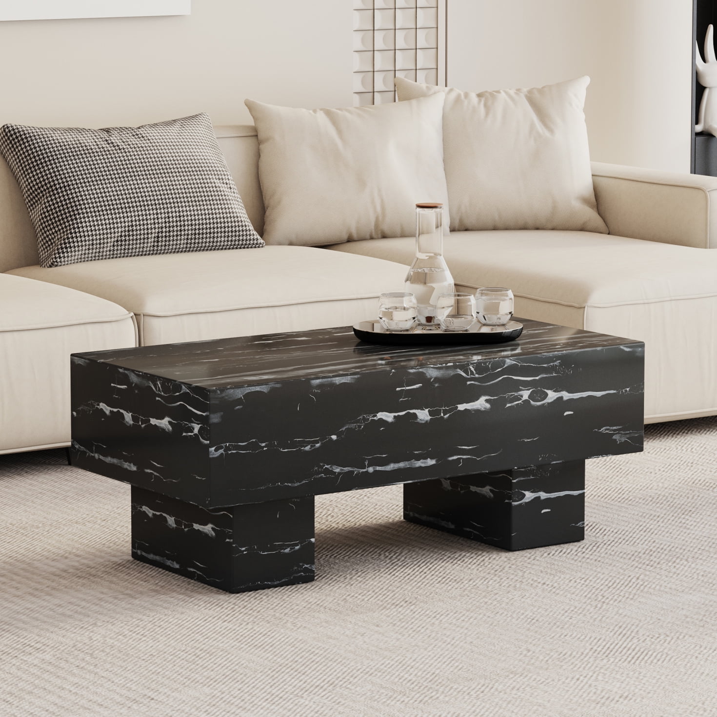 Marble White Cool Coffee Table, Modern Simple White Marble Texture ...