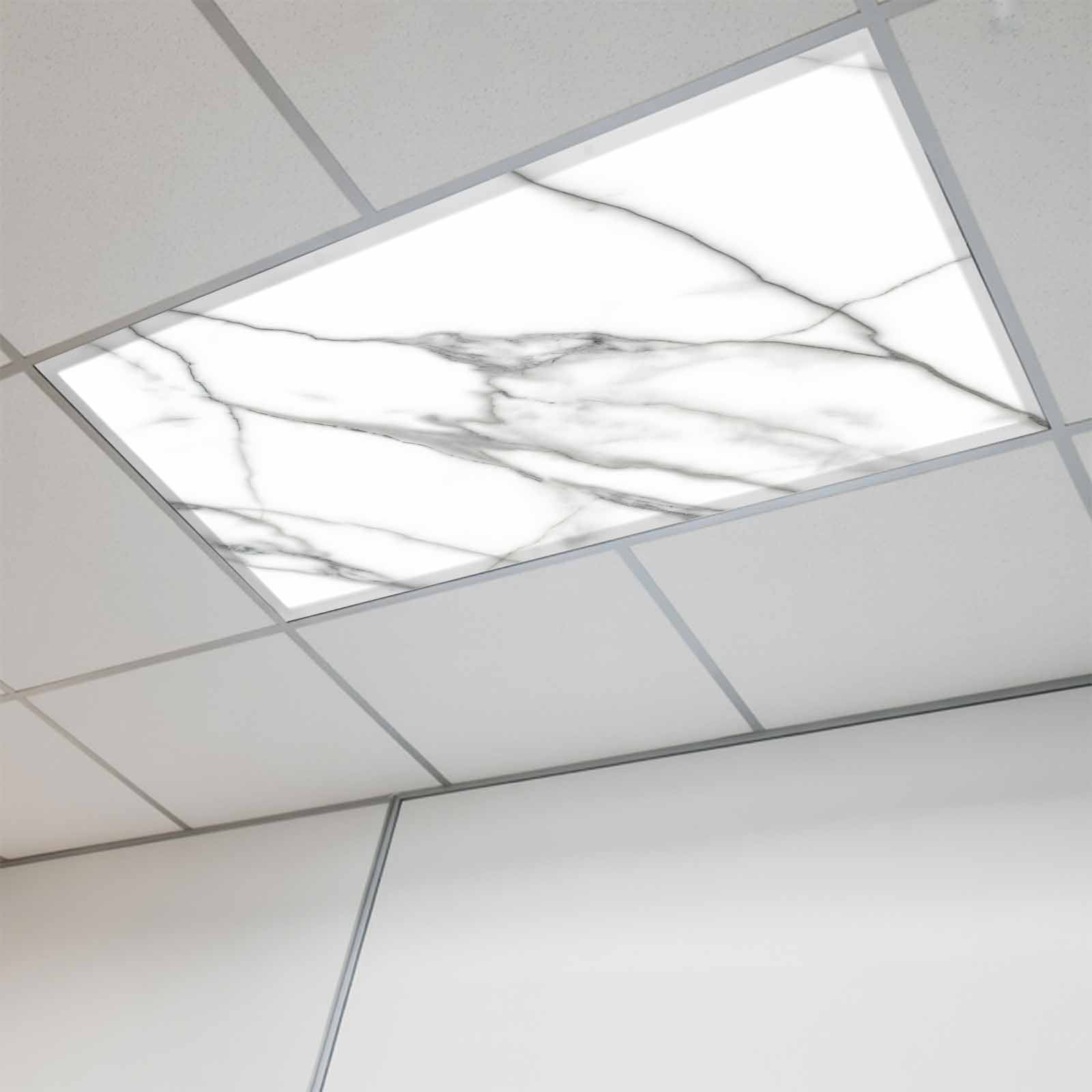 Marble White Fluorescent Light Covers, Ombre Grey Modern Minimalist ...
