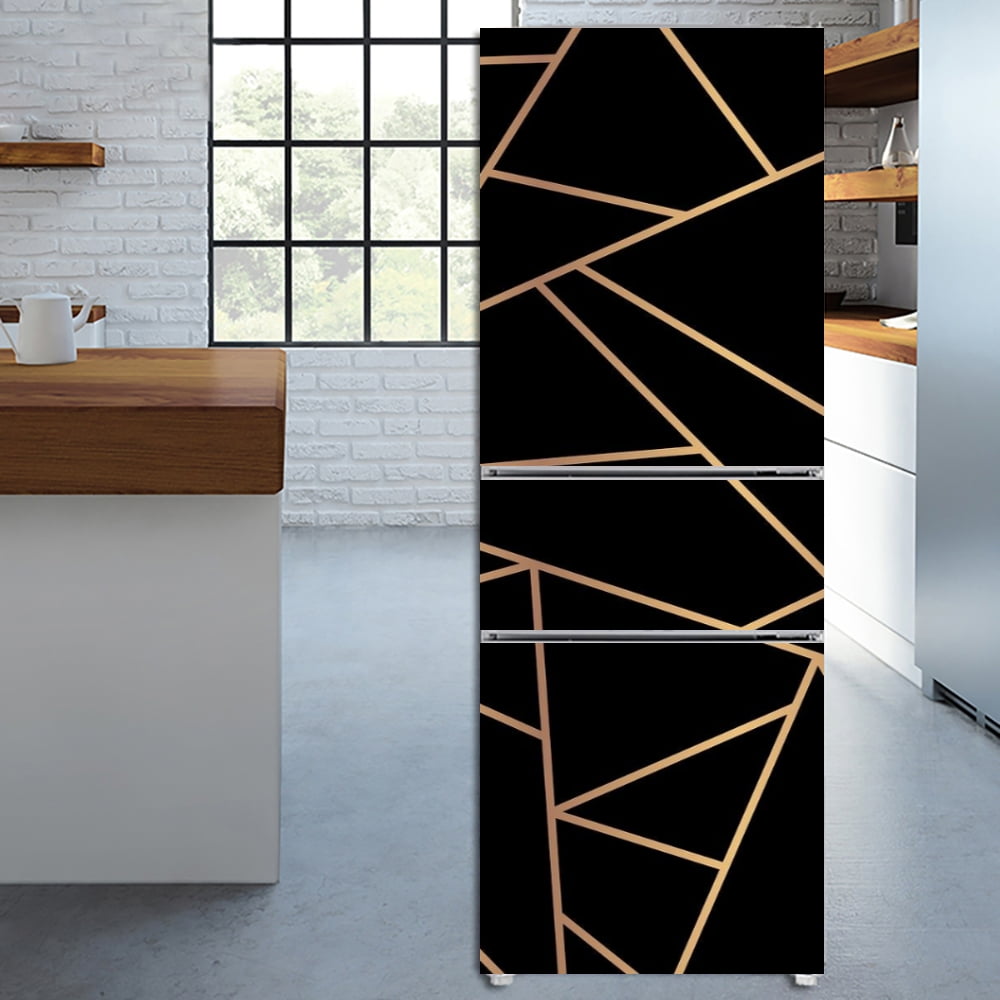 Marble geometric pattern self-adhesive refrigerator sticker decorative ...