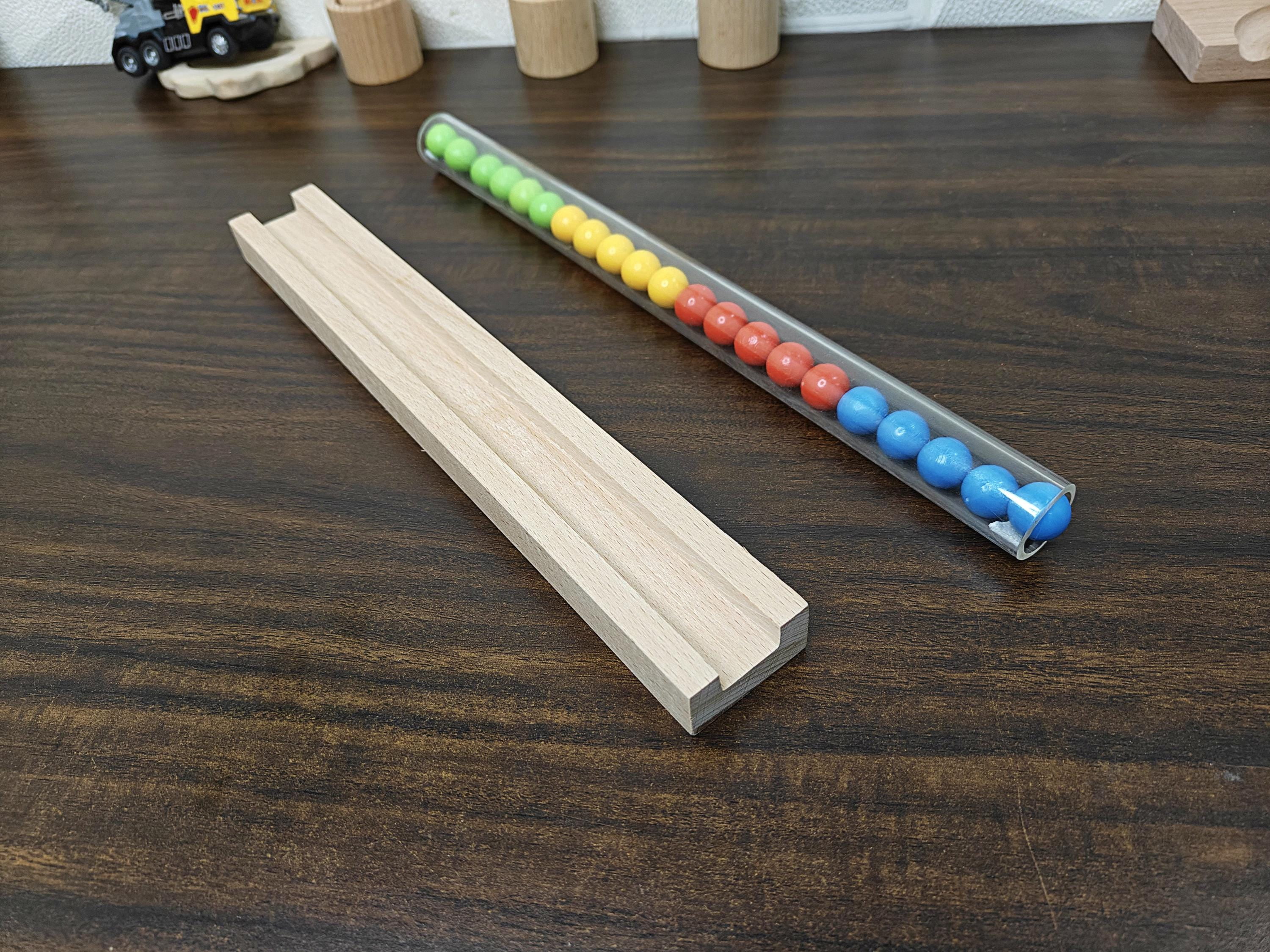 Marble run track Plain Line wood track toy for kids, wooden gift for ...