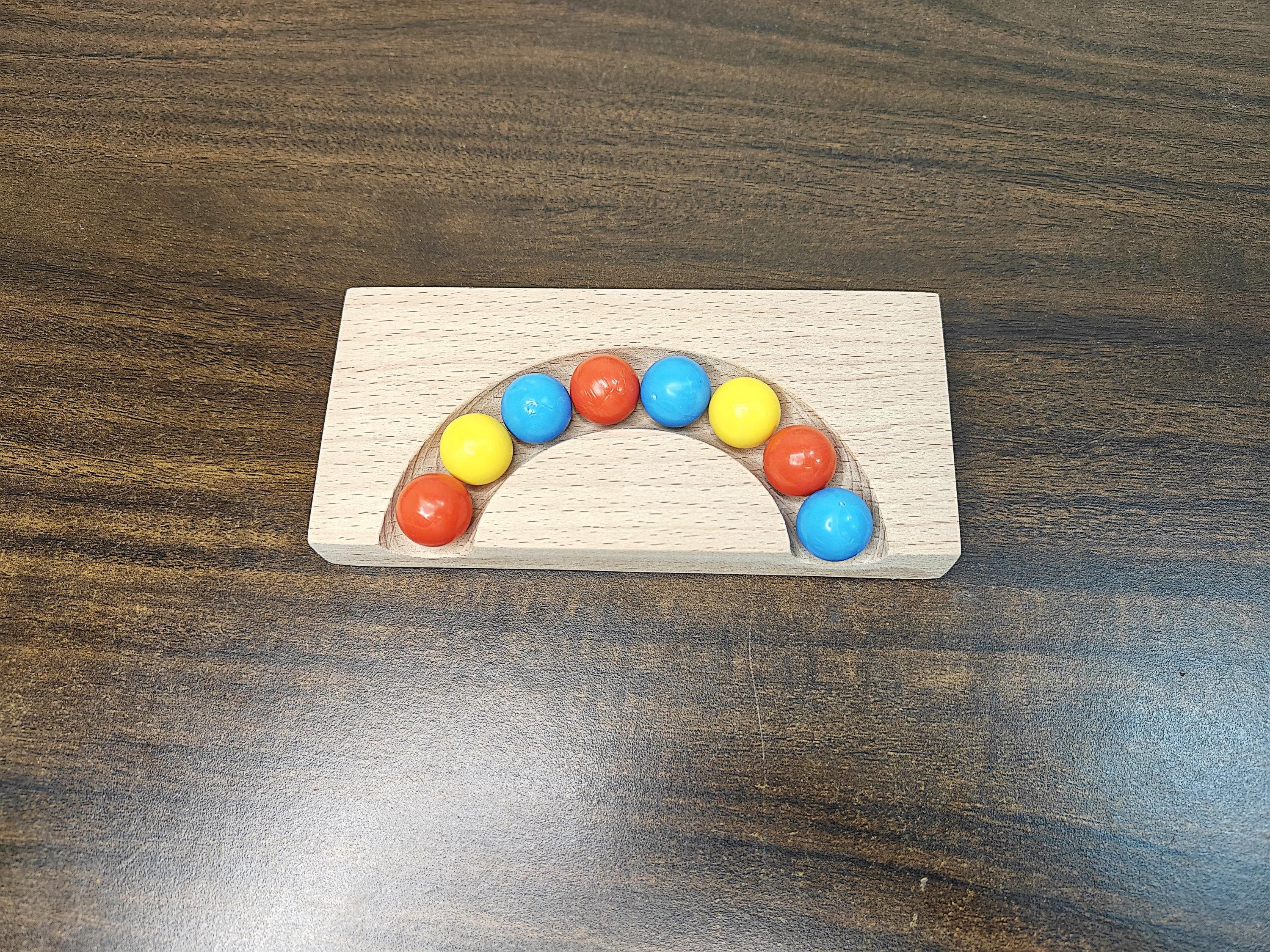 Marble run track connector wood track toy for kids, wooden gift for ...