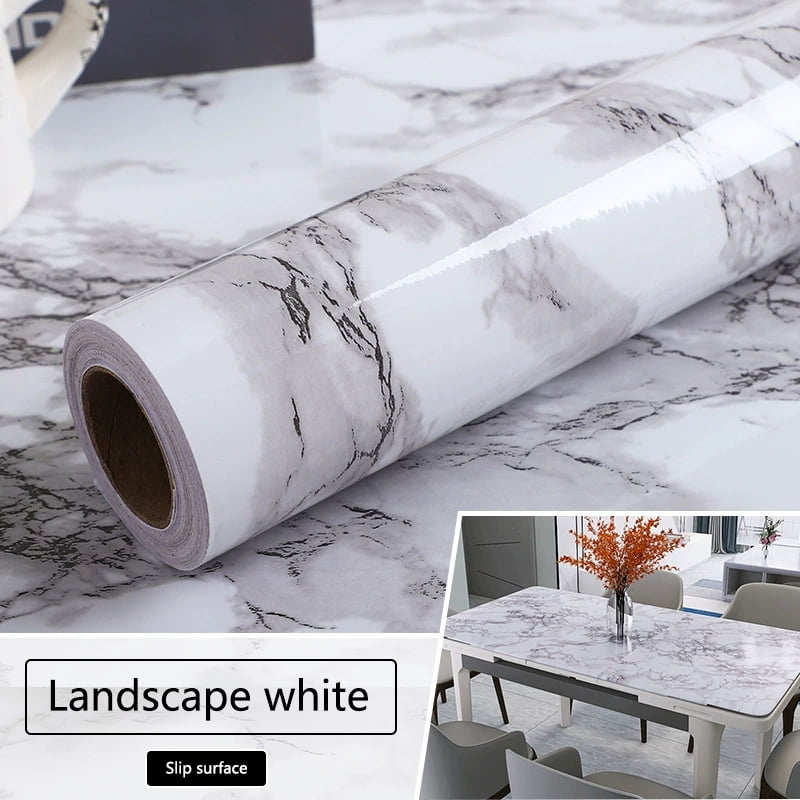 Marble wallpaper peeling and pasting countertop wall stickers black and ...