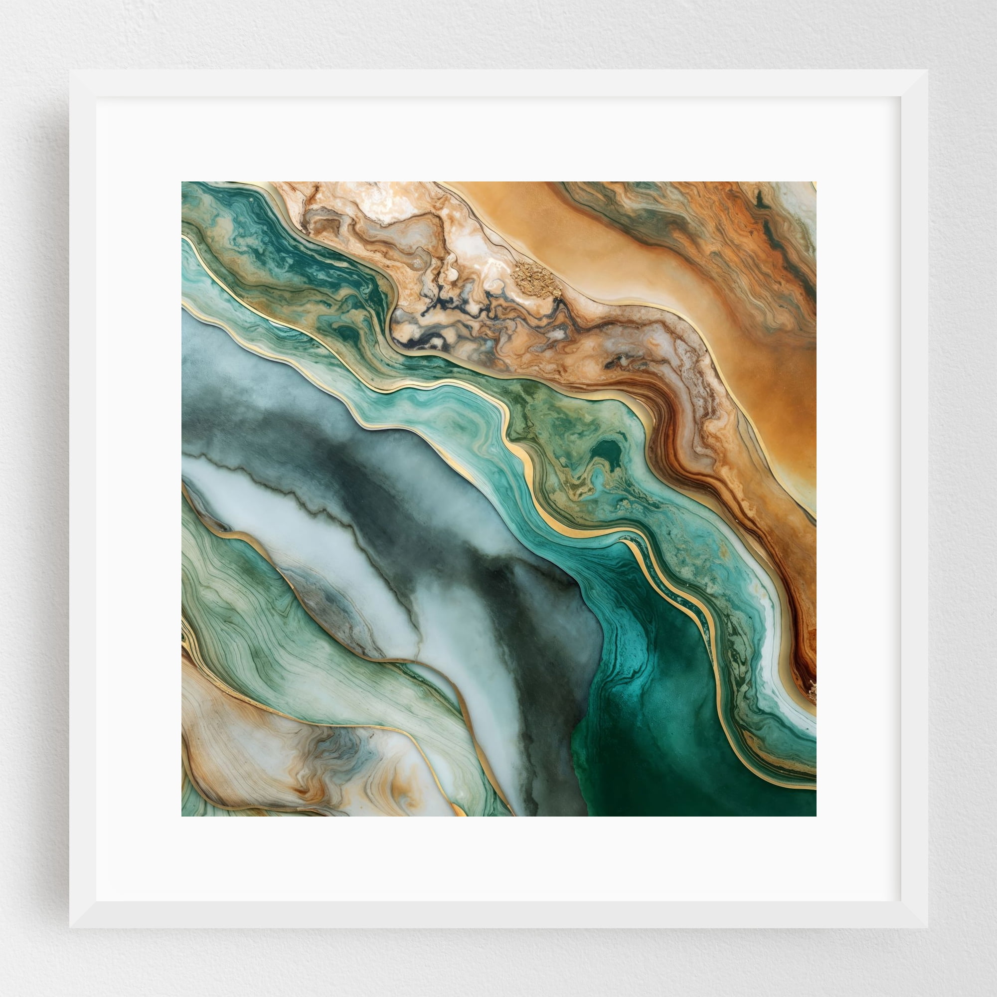 Marbled Abstract Ink Luxury - Painting Abstract Modern Art Geometric ...