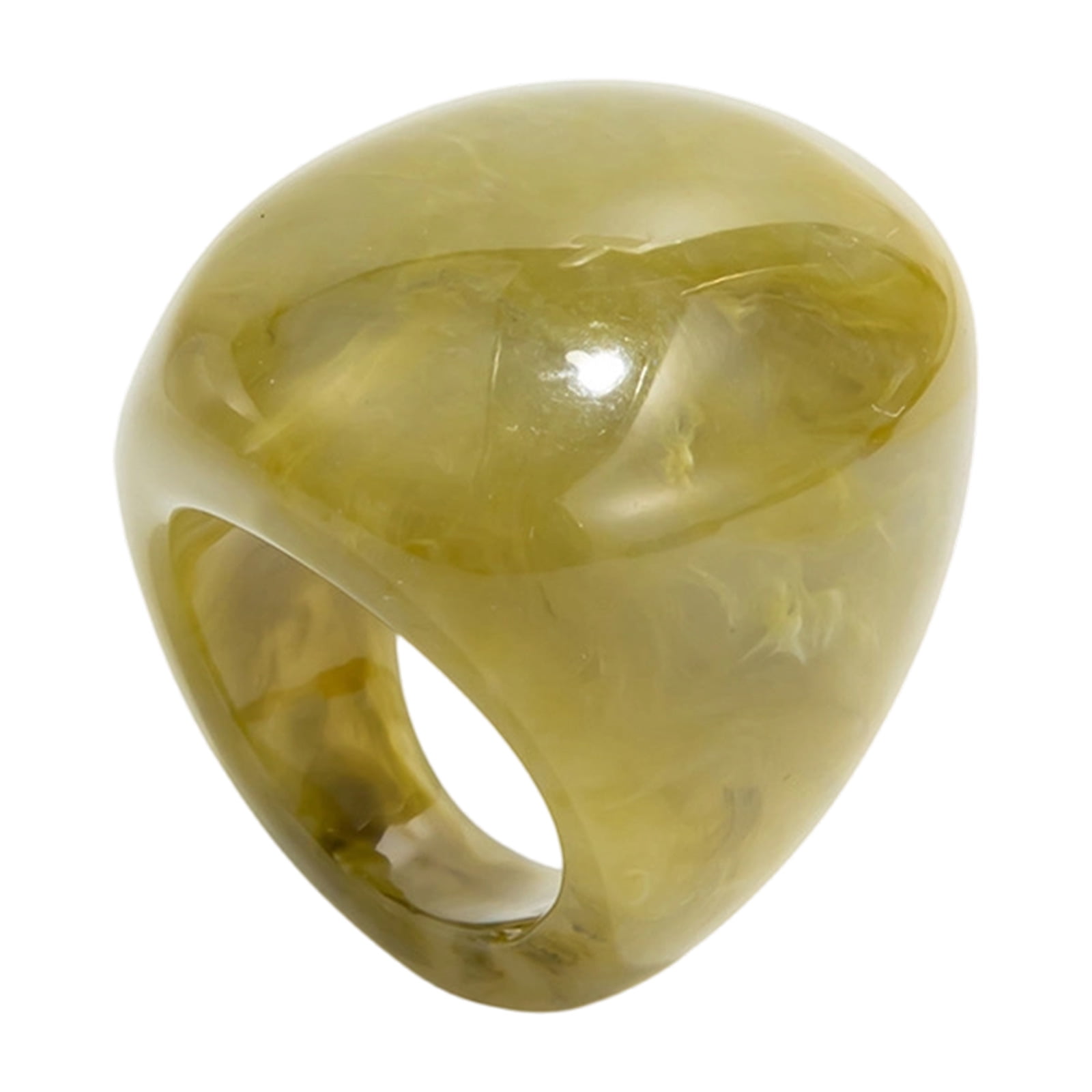 Marbled Effect Resin Art Rings Curved Wide Designs Safe Construction ...