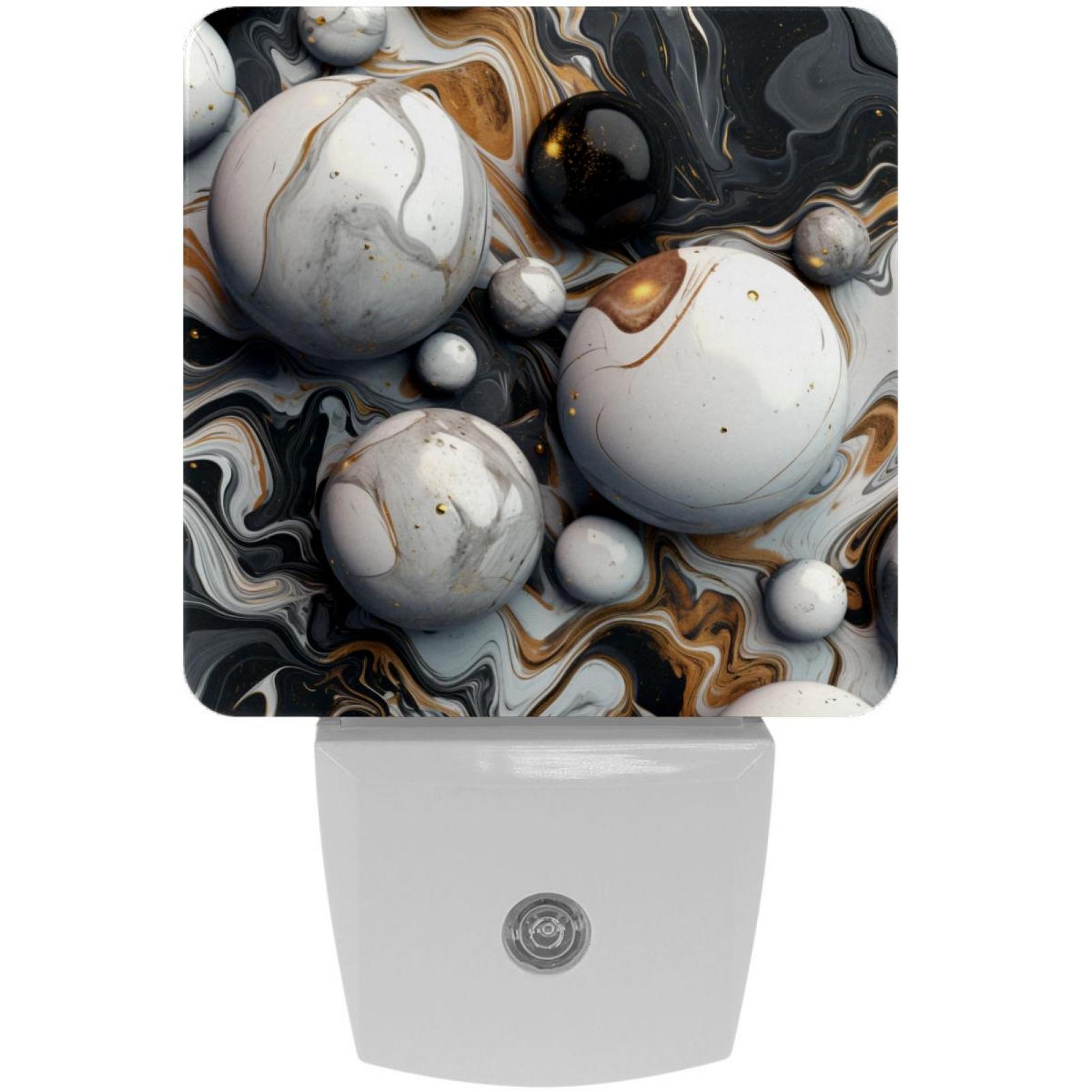 Marbled LED Square Night Lights - Stylish and Energy-Efficient Lighting ...
