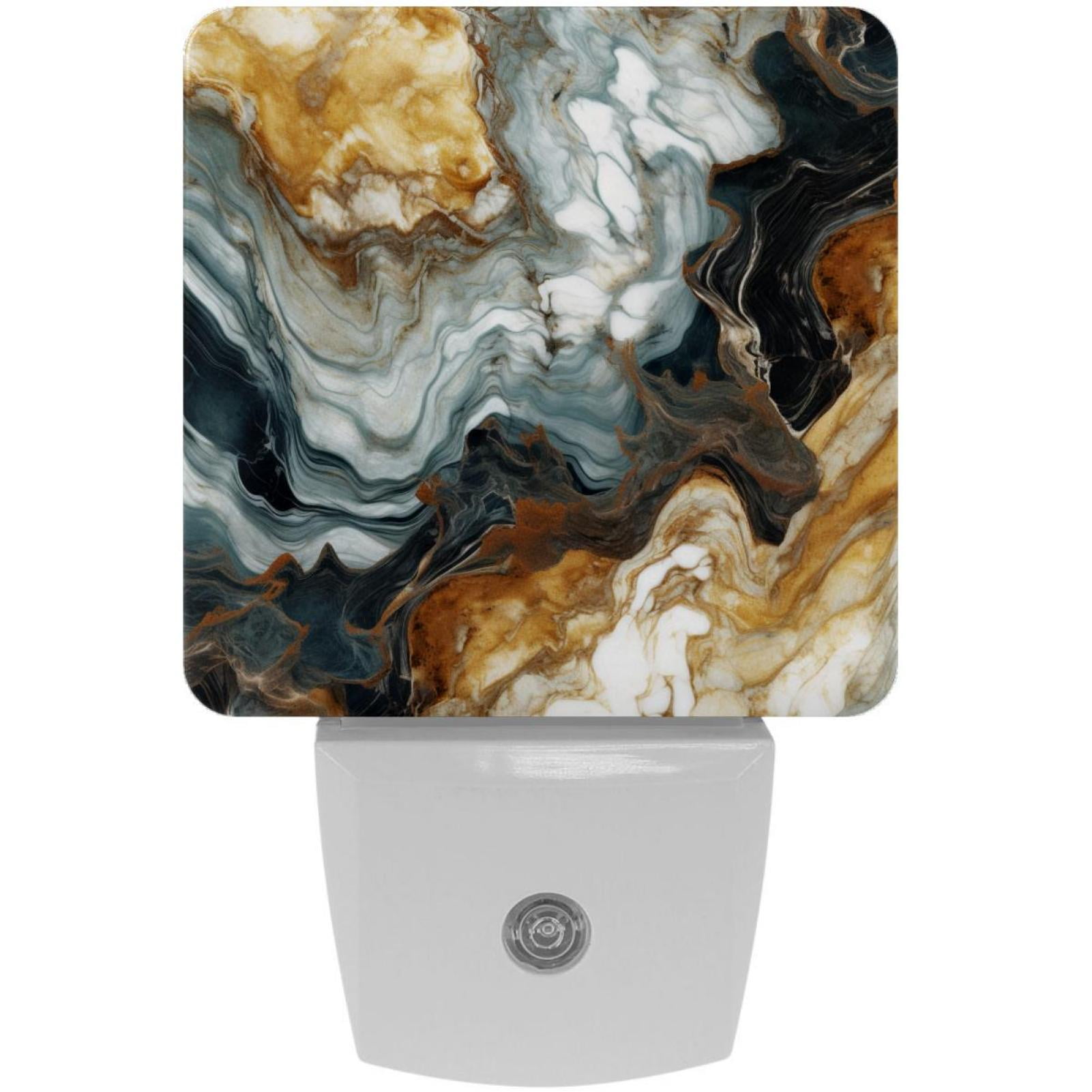 Marbled LED Square Night Lights - Stylish and Energy-Efficient Room ...