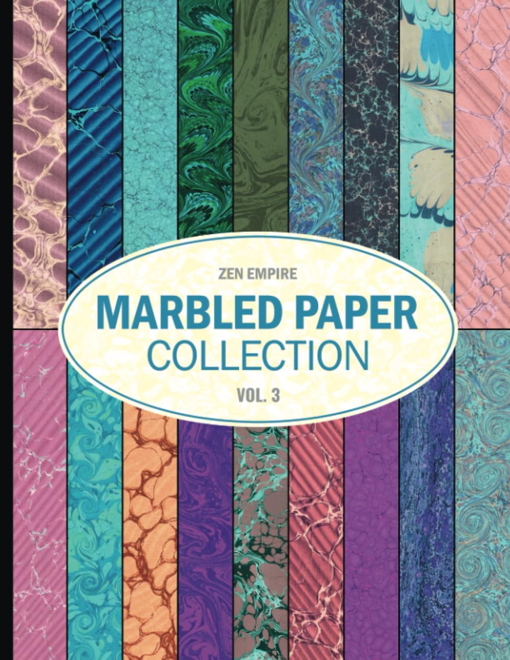 Marbled Paper for Crafts: MSF2 18 Designs of Vintage Style Double Sided ...
