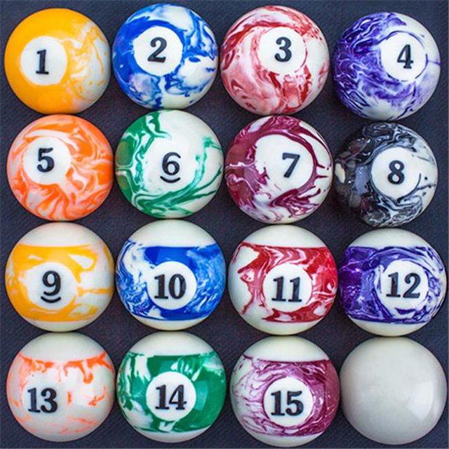 Marbled Pool Ball Set - Walmart.com