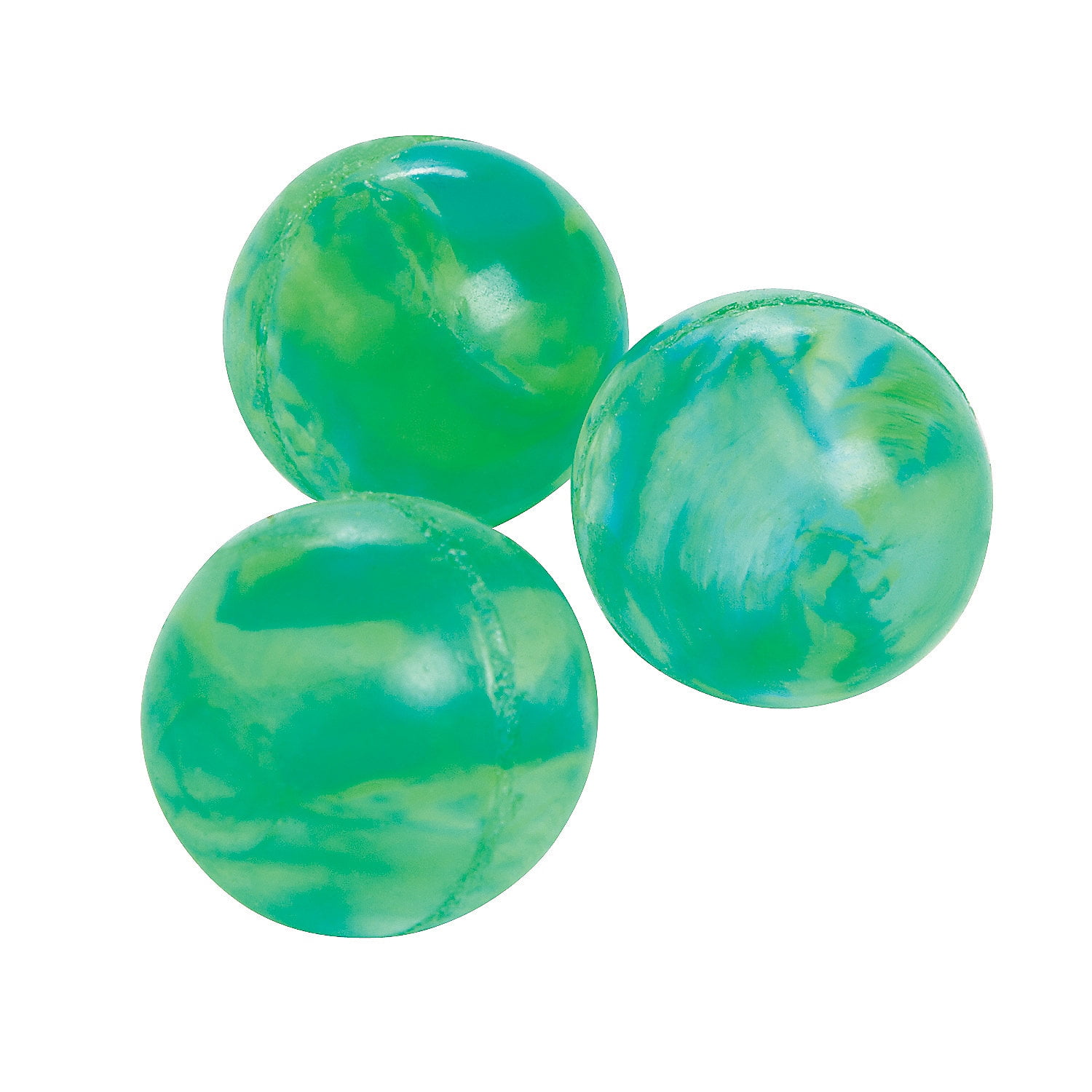 Marbleized Glow-In-The-Dark Green Bouncy Balls - Toys - 48 Pieces ...