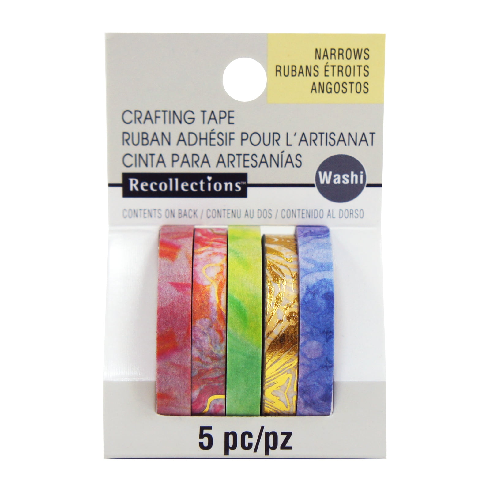 Marbling Narrow Crafting Washi Tape Set by Recollections - Decorative ...