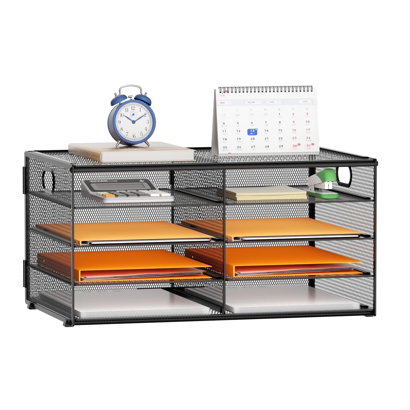 Marbrasse 5 Tier Desktop Organizer, paper tray organizer, Metal Desktop ...