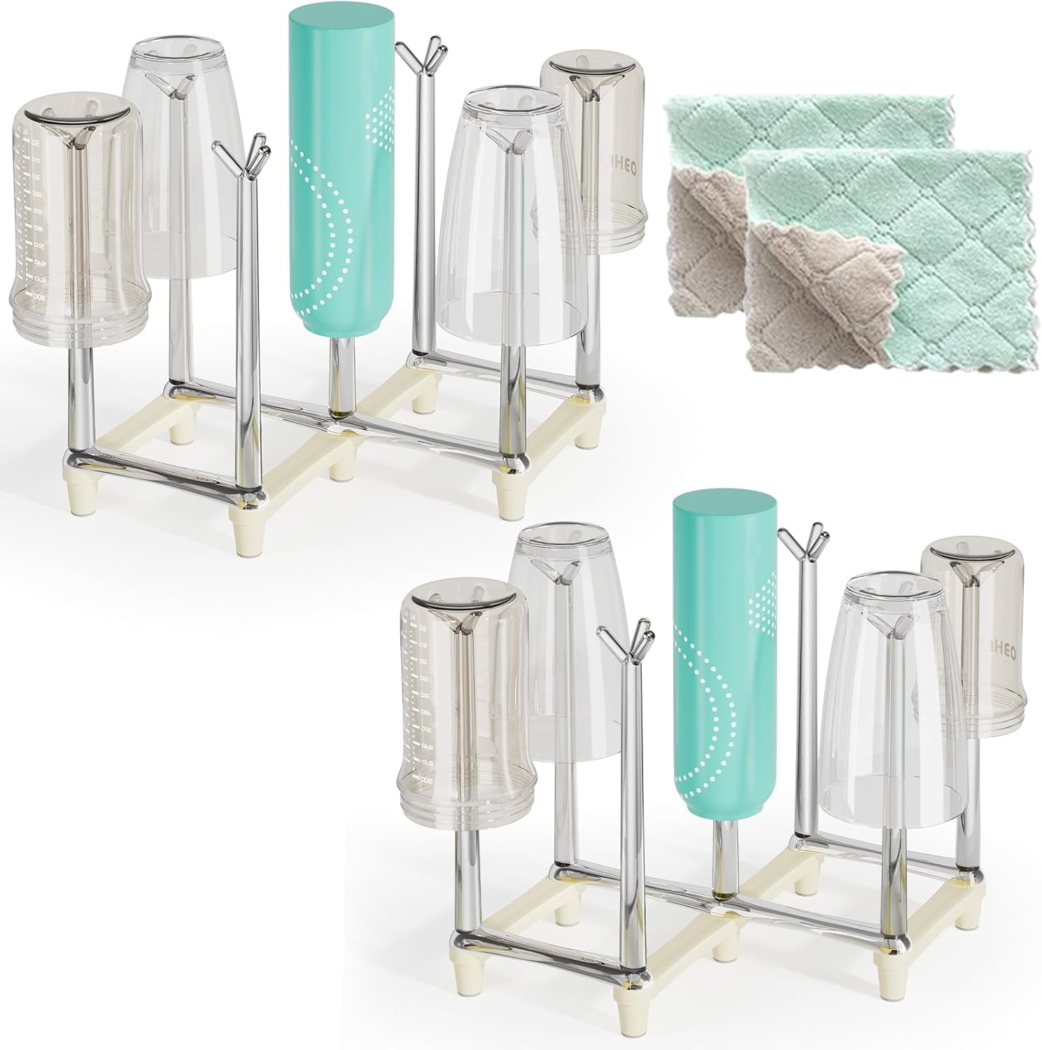 Marbrasse Retractable Cup Drying Rack, Drinking Glass and Sports Bottle ...