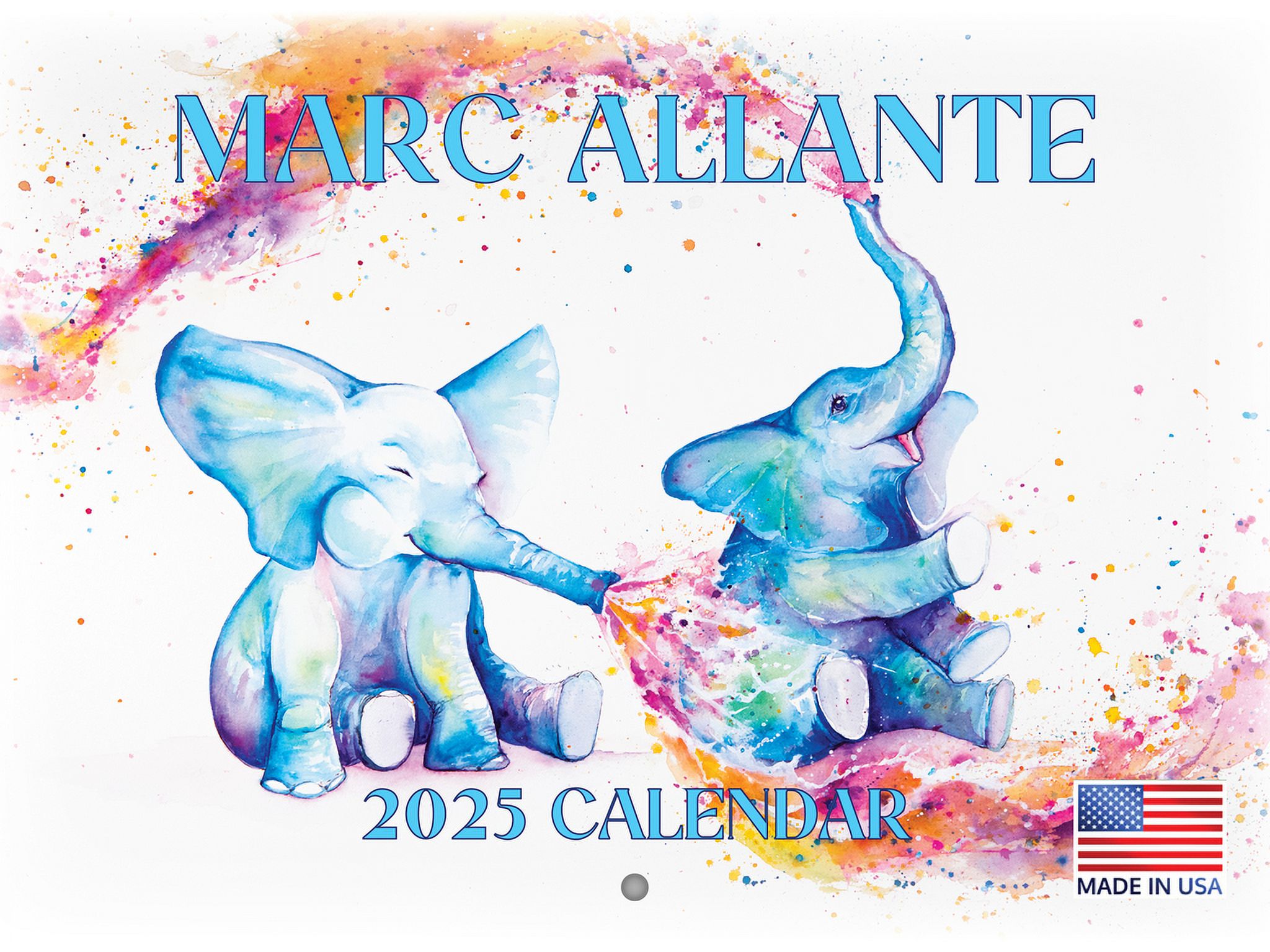 Marc Allante Animals Art Watercolor Calendar 2025 Monthly Wall Calender ...