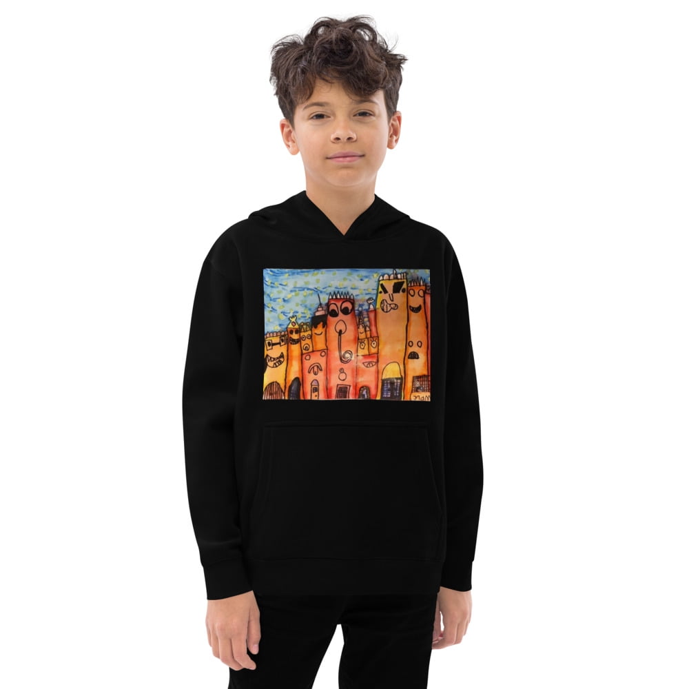 Marc-Anthony Collection Kids Fleece Hoodie-City Life (Black, XL ...