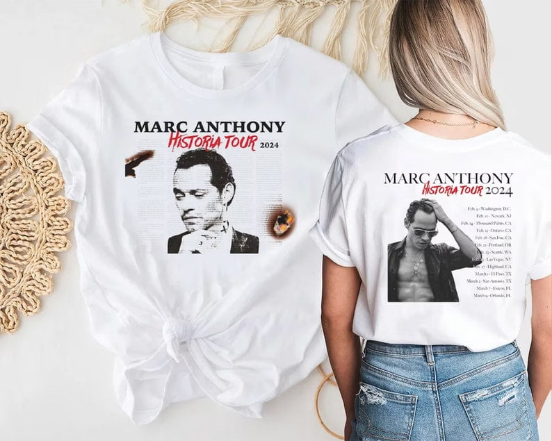 Marc Anthony Historia 2024 Tour Shirt, Marc Anthony Shirt, Music Tour ...
