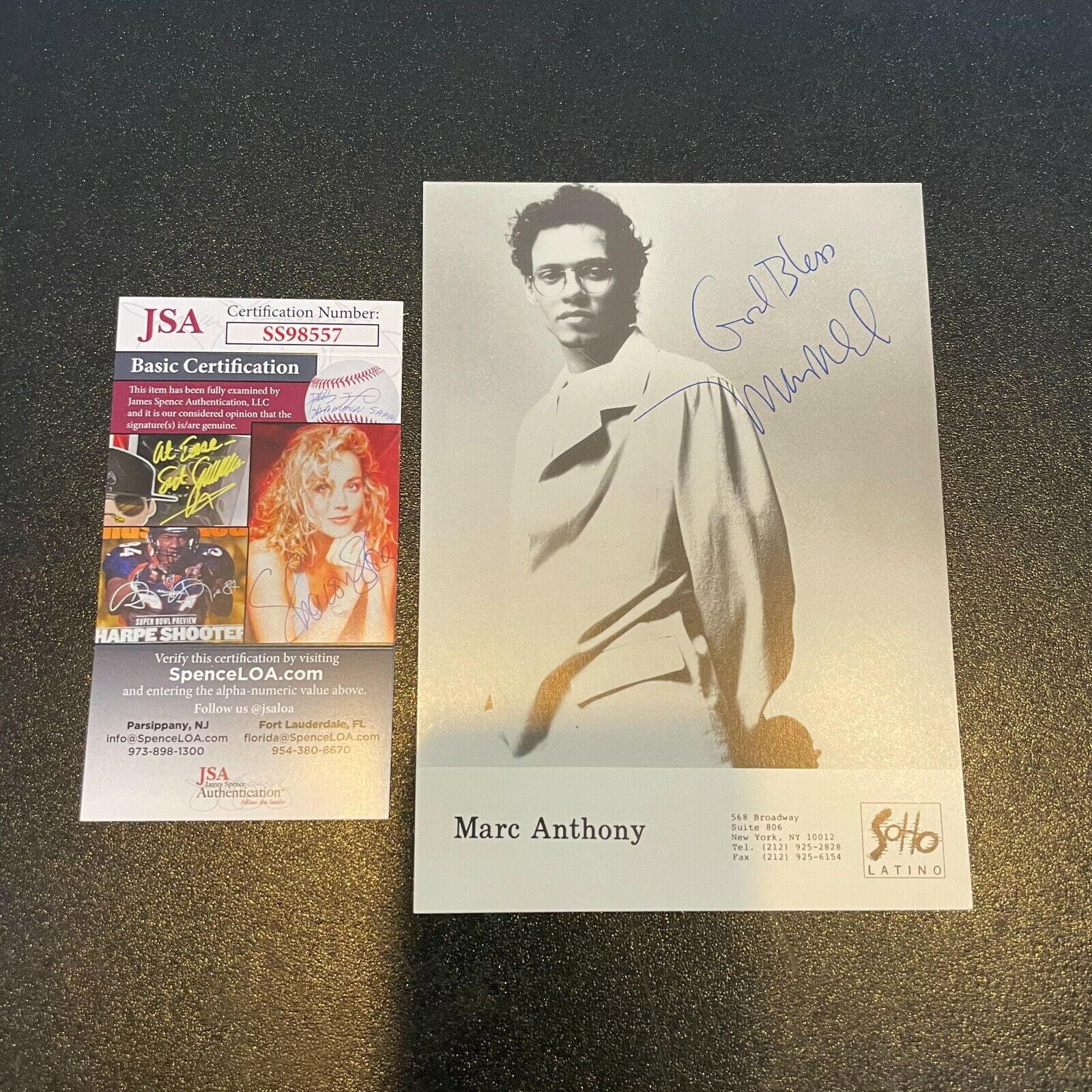 Marc Anthony Signed Autographed Photo With JSA COA Movie Star - Walmart.com