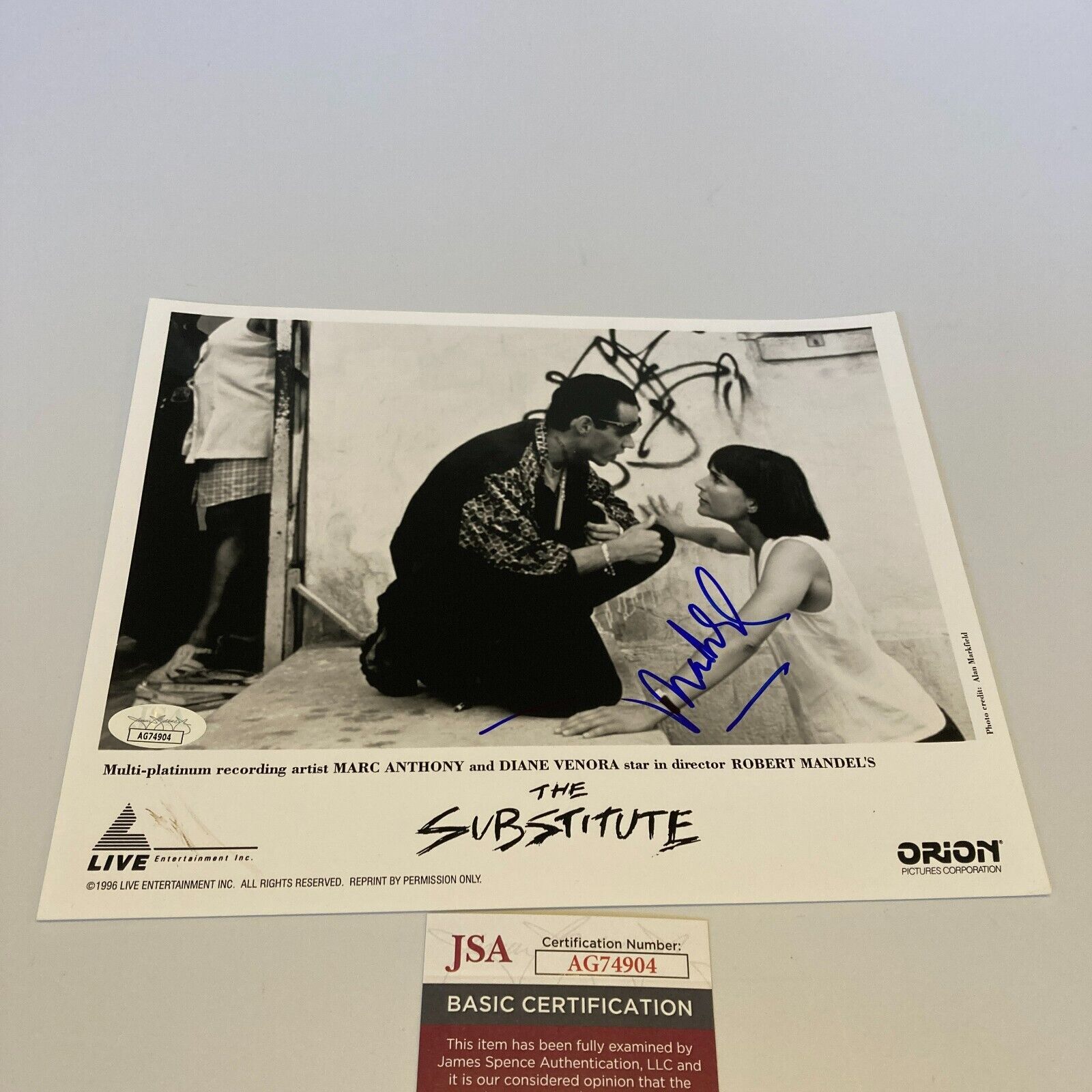 Marc Anthony Signed Autographed The Substitute 8x10 Movie Photo With ...