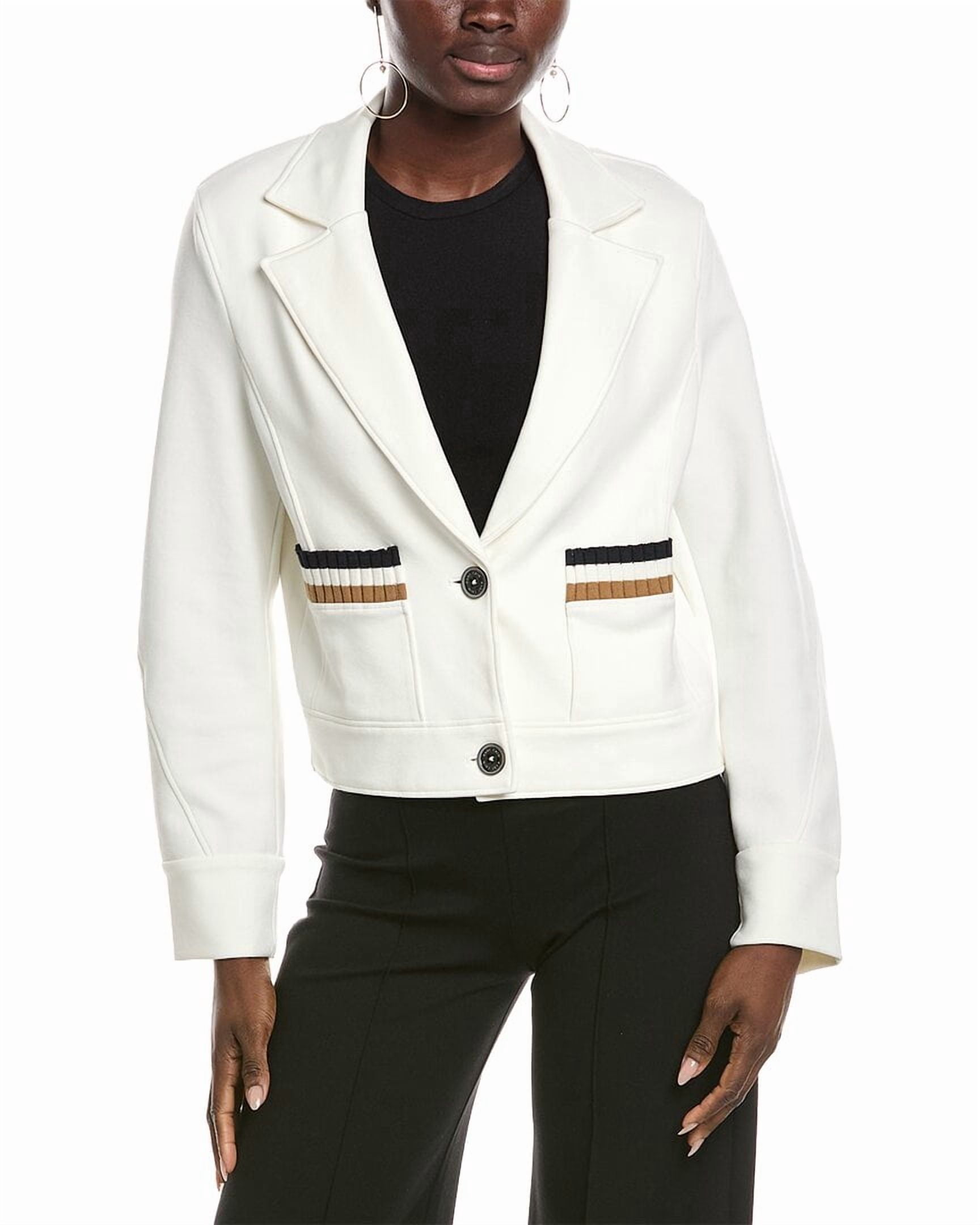 Marc Cain womens Contrast Blazer, N5, White - Walmart.com