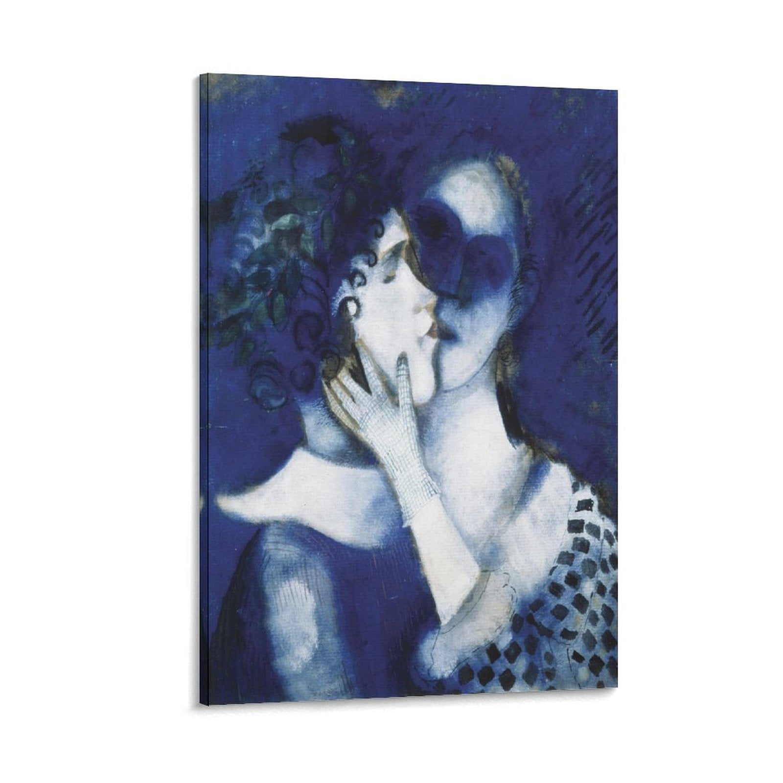 Marc Chagall Art Prints《Blue Lovers》Classic Vintage Canvas Wall Art ...