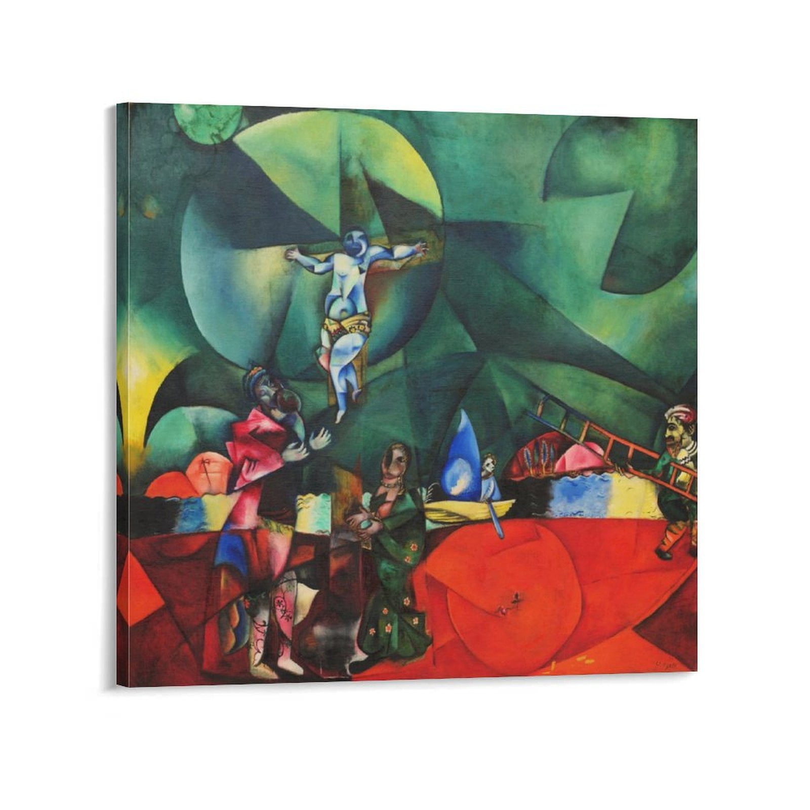 Marc Chagall Art Prints《Calvary》Classic Vintage Canvas Wall Art Poster ...