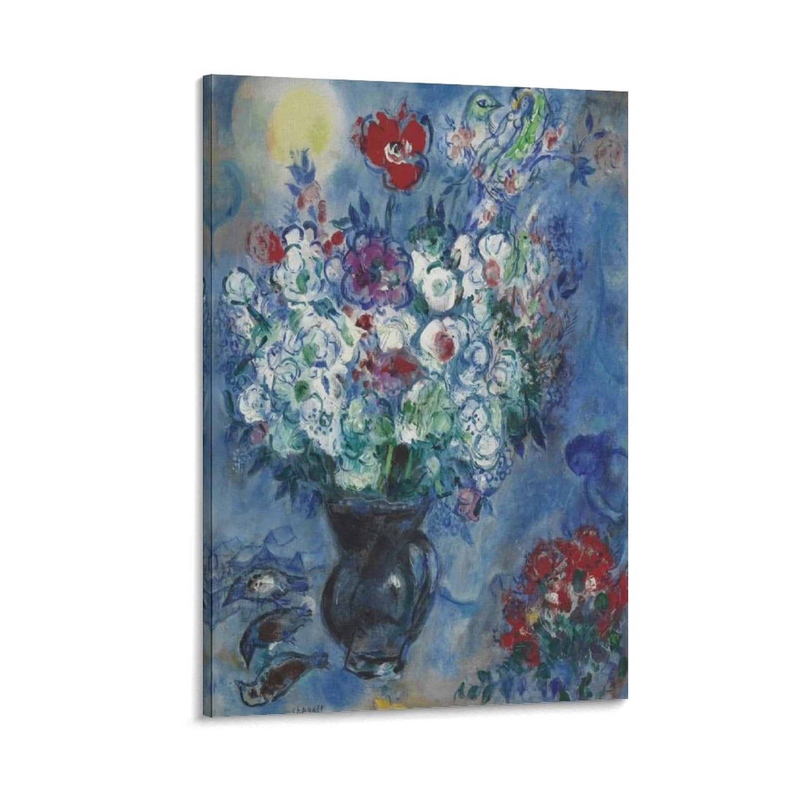 Marc Chagall Art Prints《Flower》Classic Vintage Canvas Wall Art Poster ...