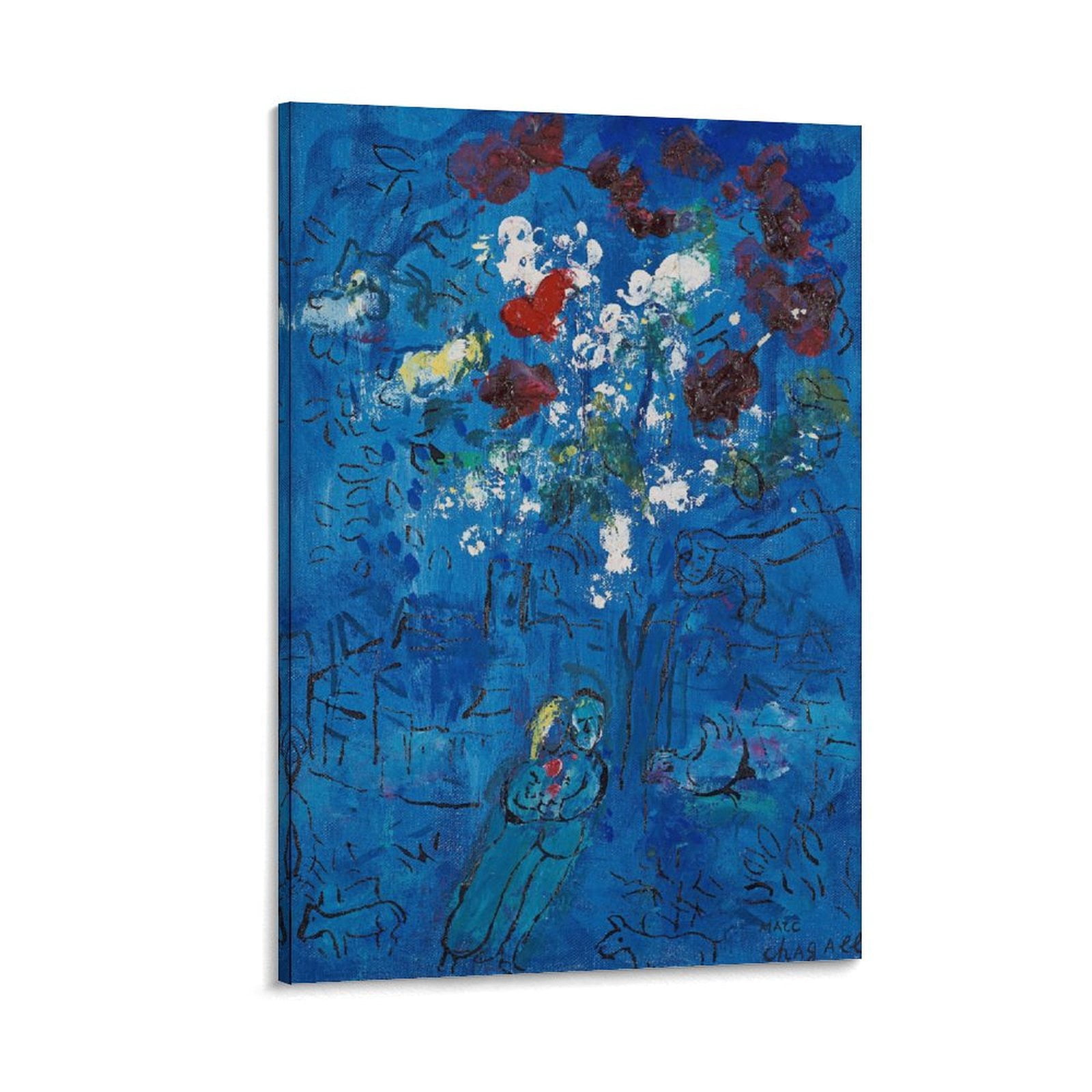 Marc Chagall Art Prints《 Le Bouquet Au Dessus De Vence 》 Classic ...
