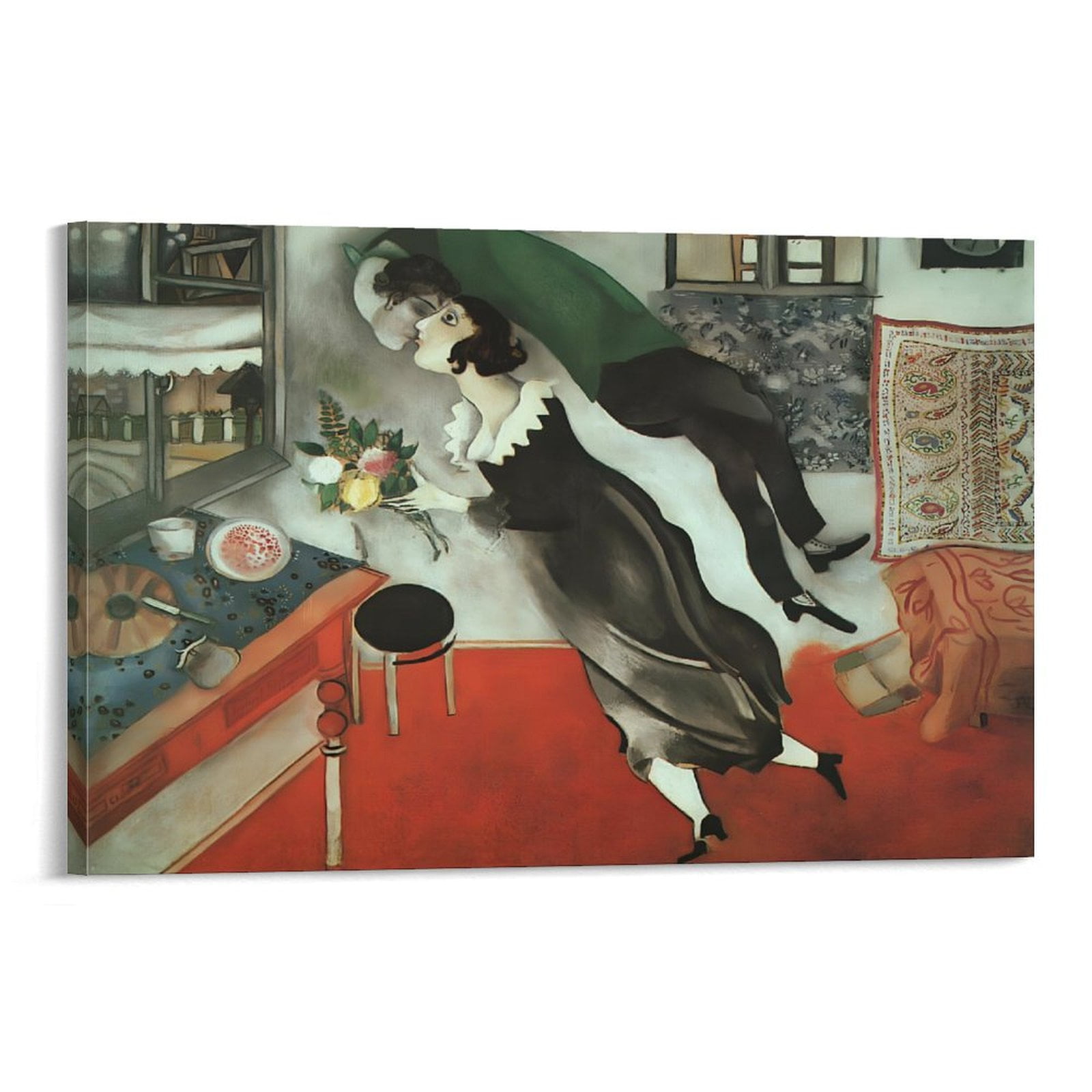Marc Chagall The Birthday Painting Art Poster Art Poster Canvas ...