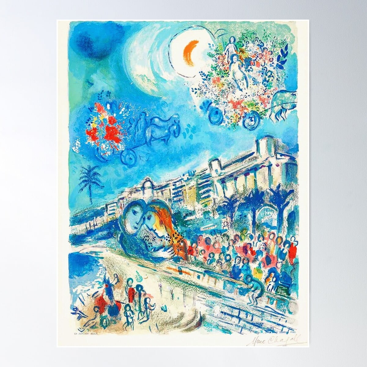 Marc Chagall Moon Carnival Poster Wall Art, Modern Wall Decor For ...