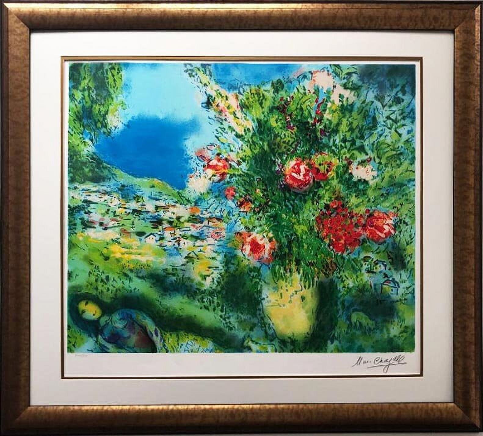 Marc Chagall "Paysage" RARE Custom Framed Art Limited Offset Lithograph ...