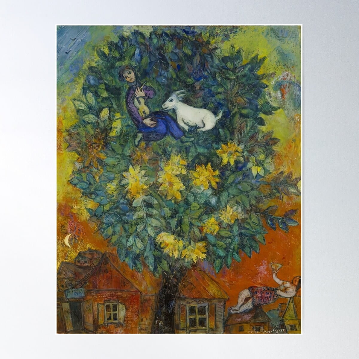 Marc Chagall Surrealism Poster Wall Art, Modern Wall Decor For Living ...