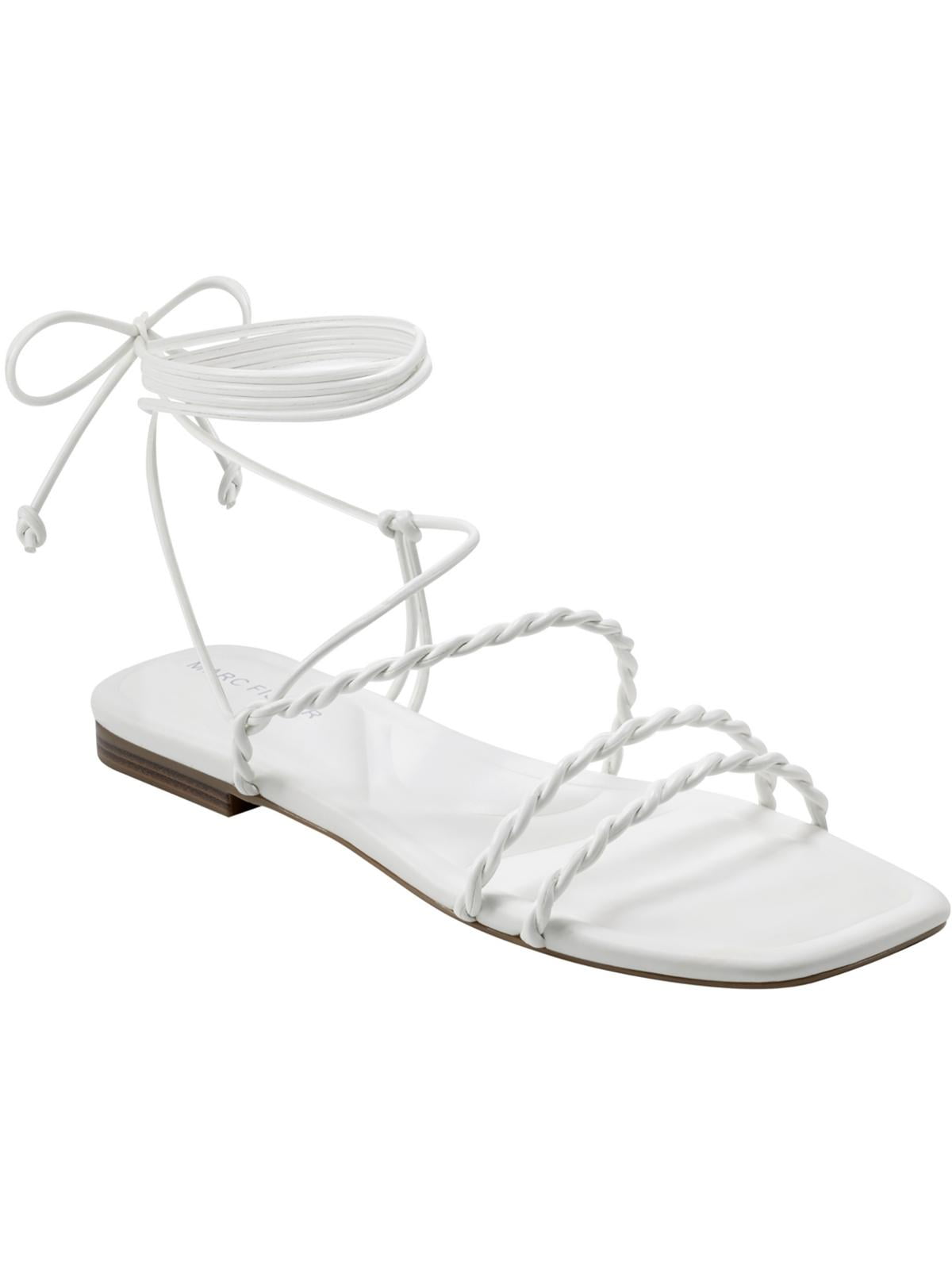 Marc Fisher Womens Lakita Faux Leather Square Toe Gladiator Sandals ...
