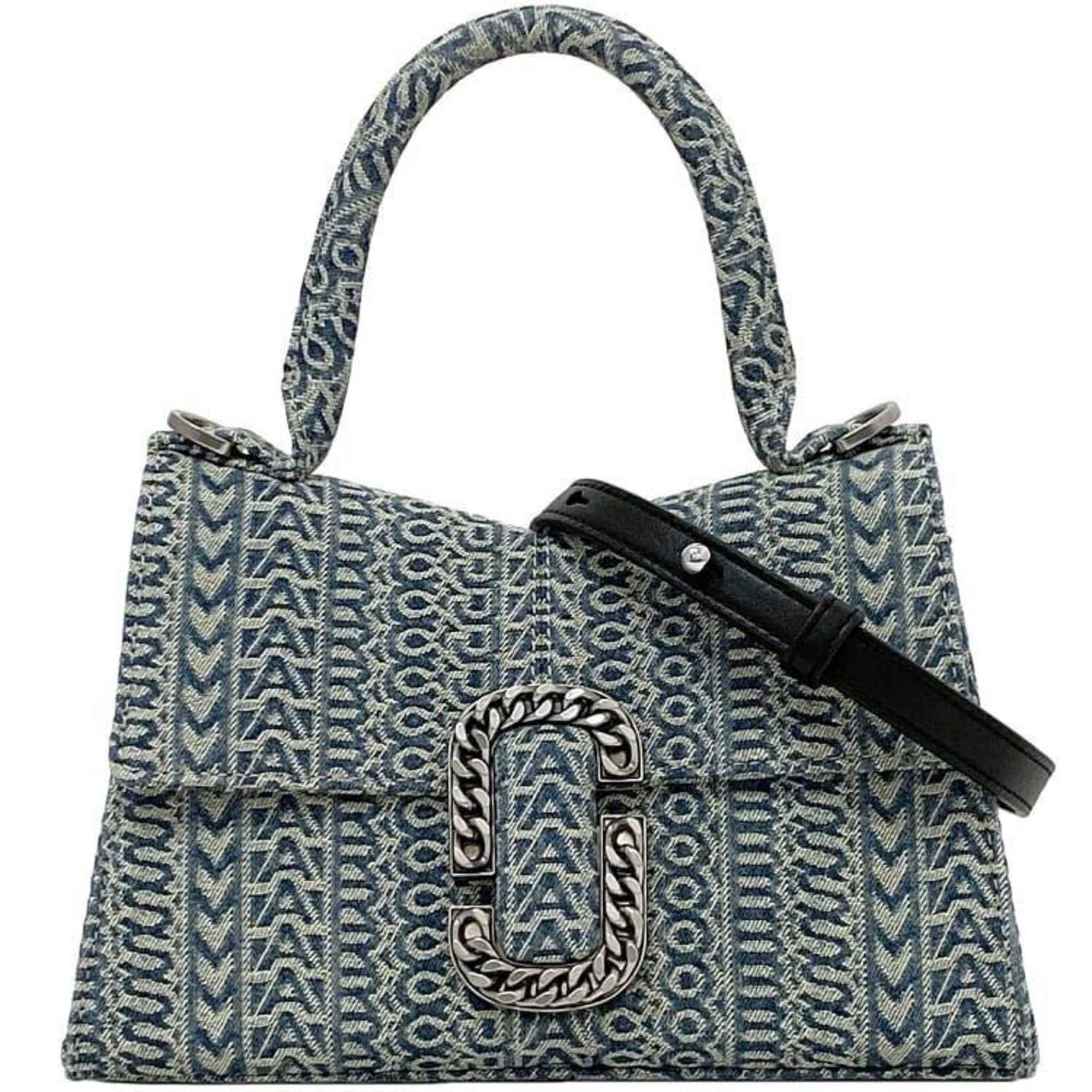 Pre-Owned Marc Jacobs 2way f-22133 Light Blue 2P3HSC006H02 Denim Canvas Leather MARC... (Good ...