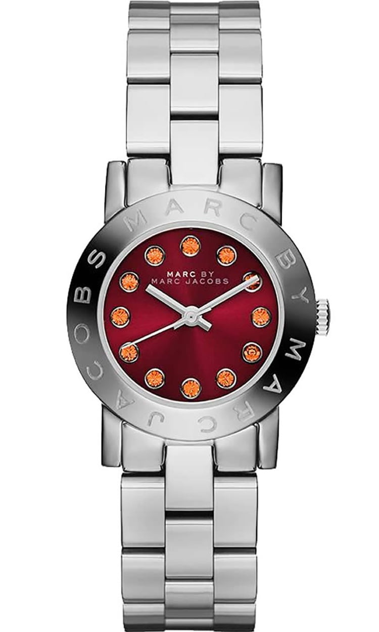 Marc Jacobs Amy Mini Silver Red Quartz Analog Women's Watch MBM3335 ...