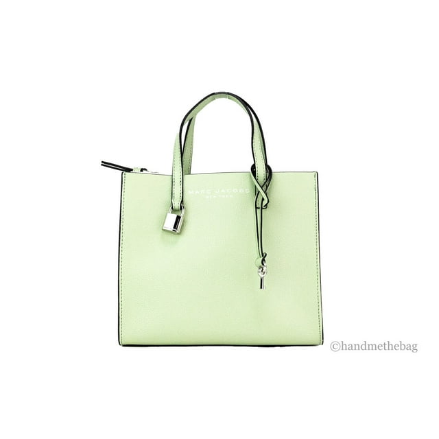 Marc Jacobs Mini Grind Mint Green Pebbled Leather Crossbody Tote ...