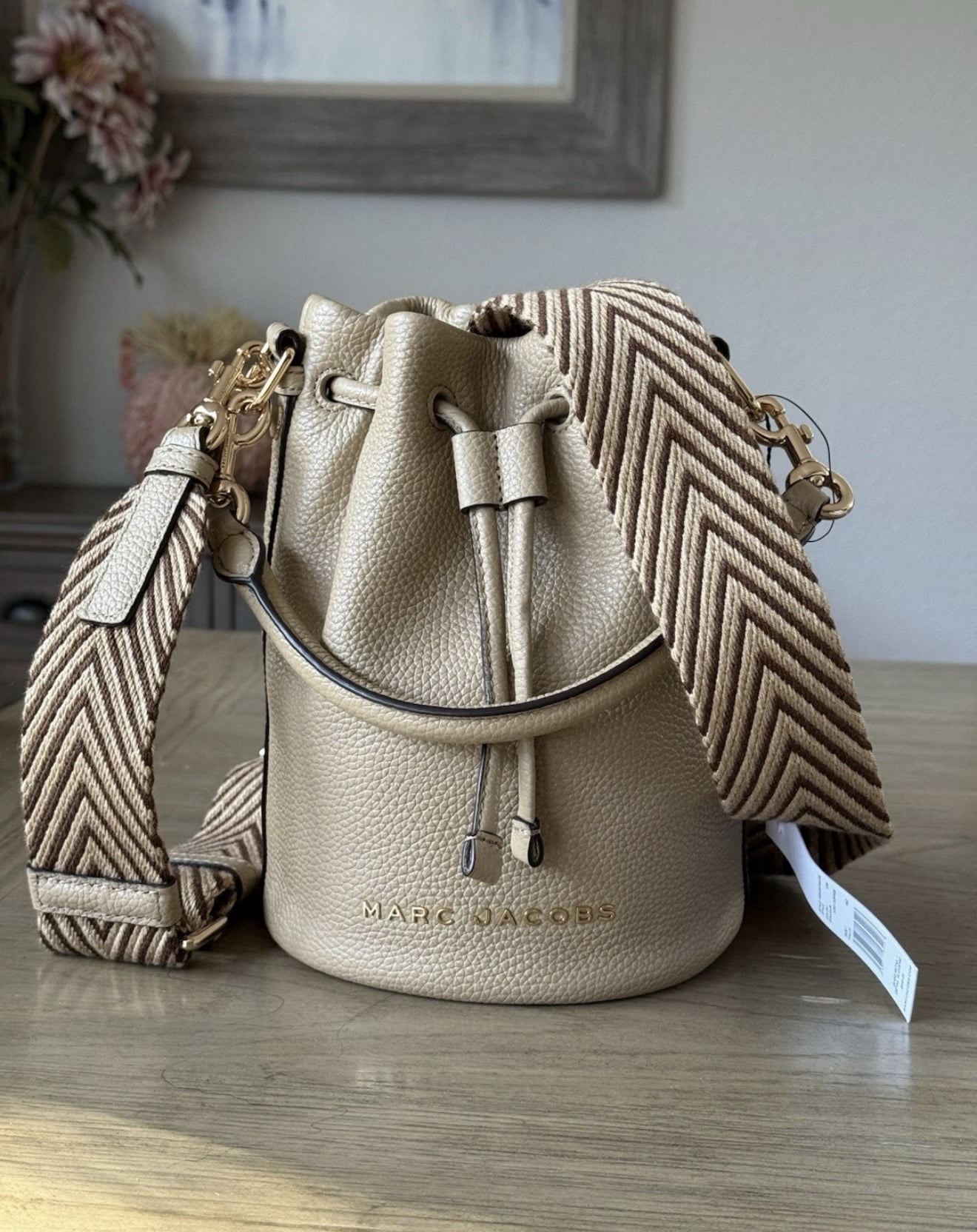 Marc Jacobs The Groove Webbing Bucket Bag In Iced Coffee - Walmart.com