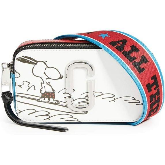Marc Jacobs X Peanuts Saffiano Snoopy Snapshot Camera Bag White ...