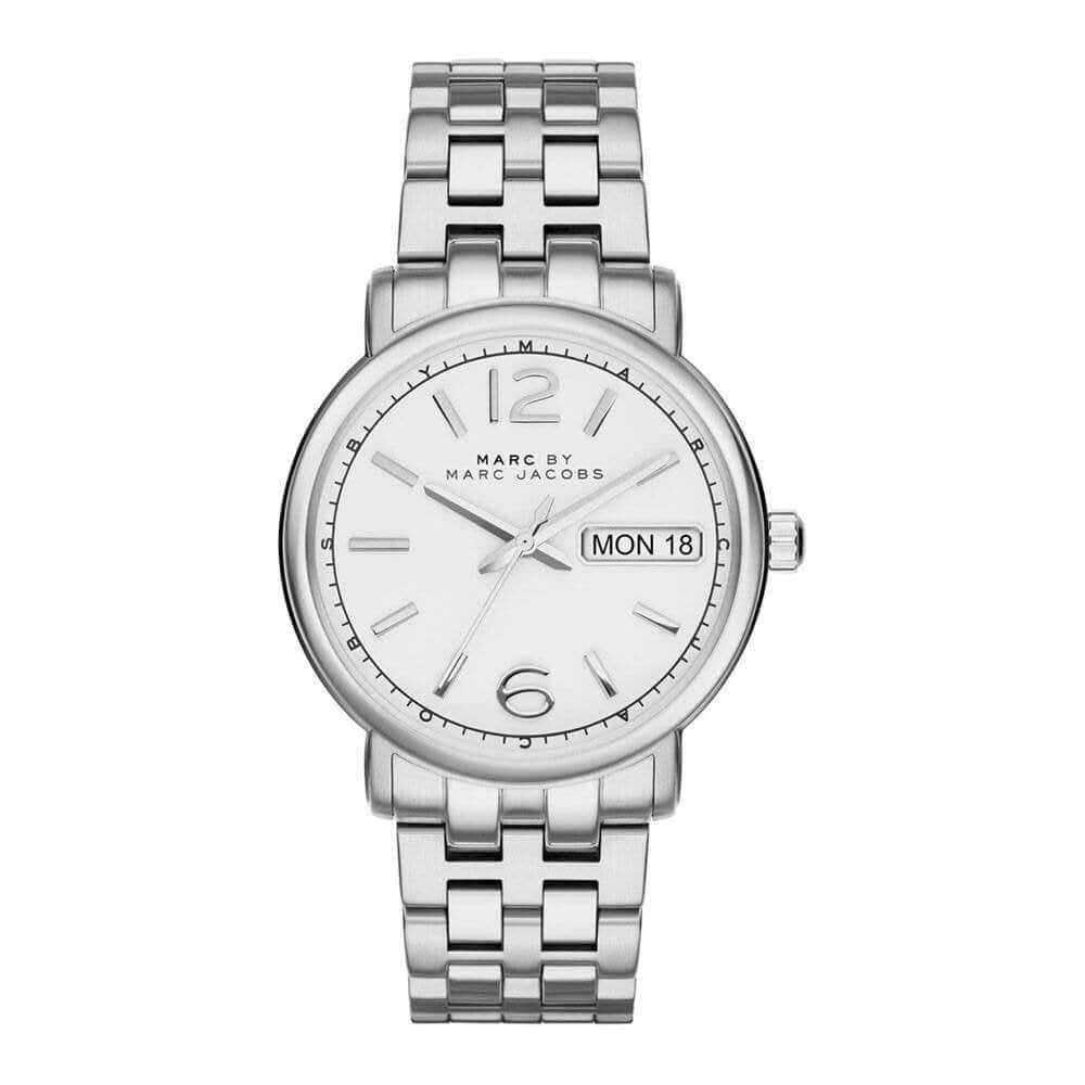 Marc by Marc Jacobs Fergus White Dial Stainless Steel Ladies Watch ...