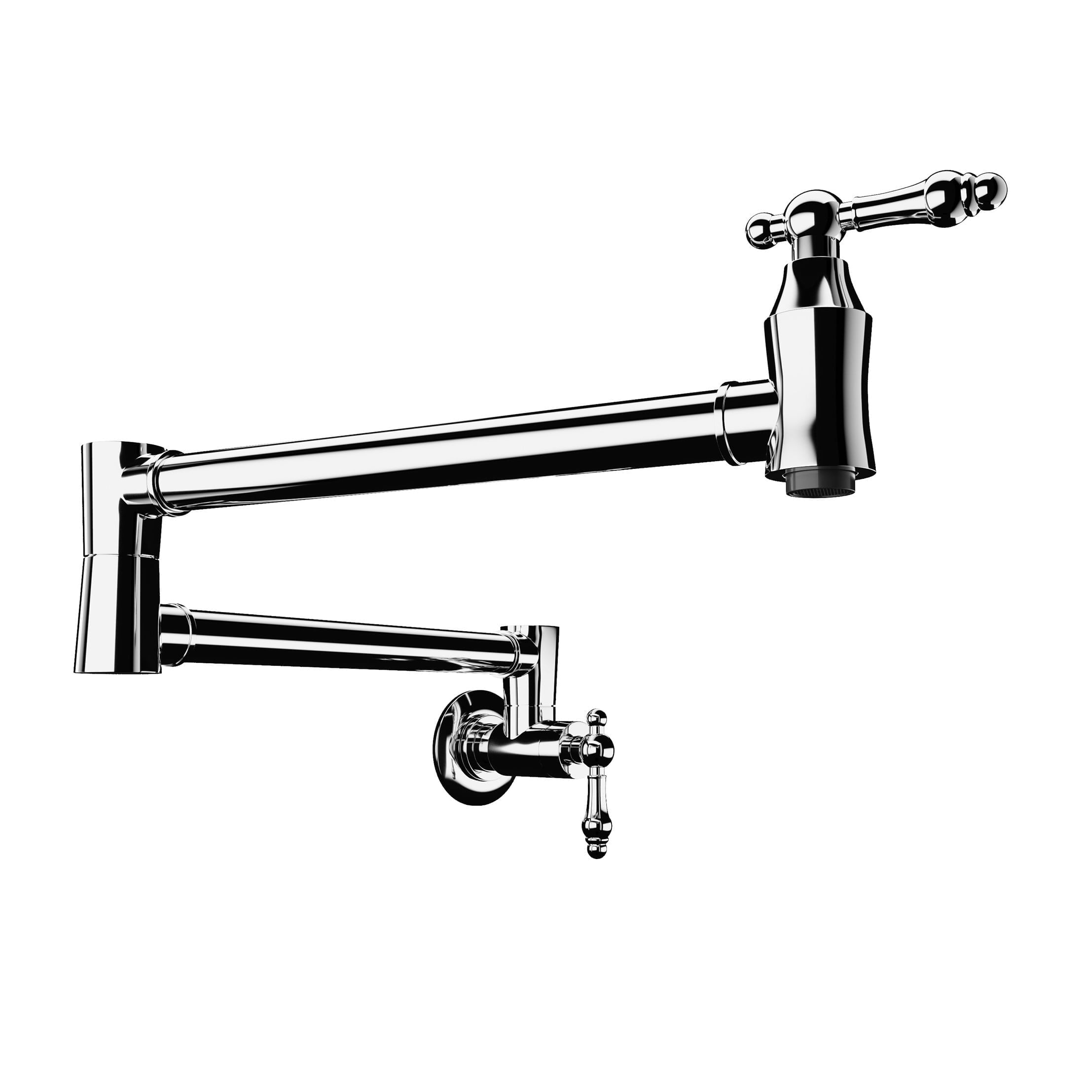 Marca 360-Degree 24 in. Wall Mounted Pot Filler with Dual Swivel in Polished Chrome - Walmart.com