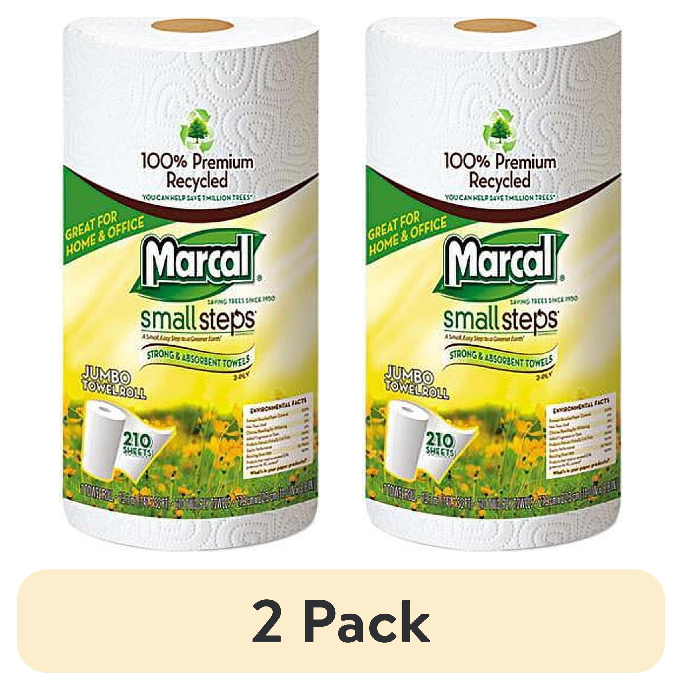 (2 pack) Marcal, MRC6210, 100% Recycled, Jumbo Roll Paper Towels, 12 ...