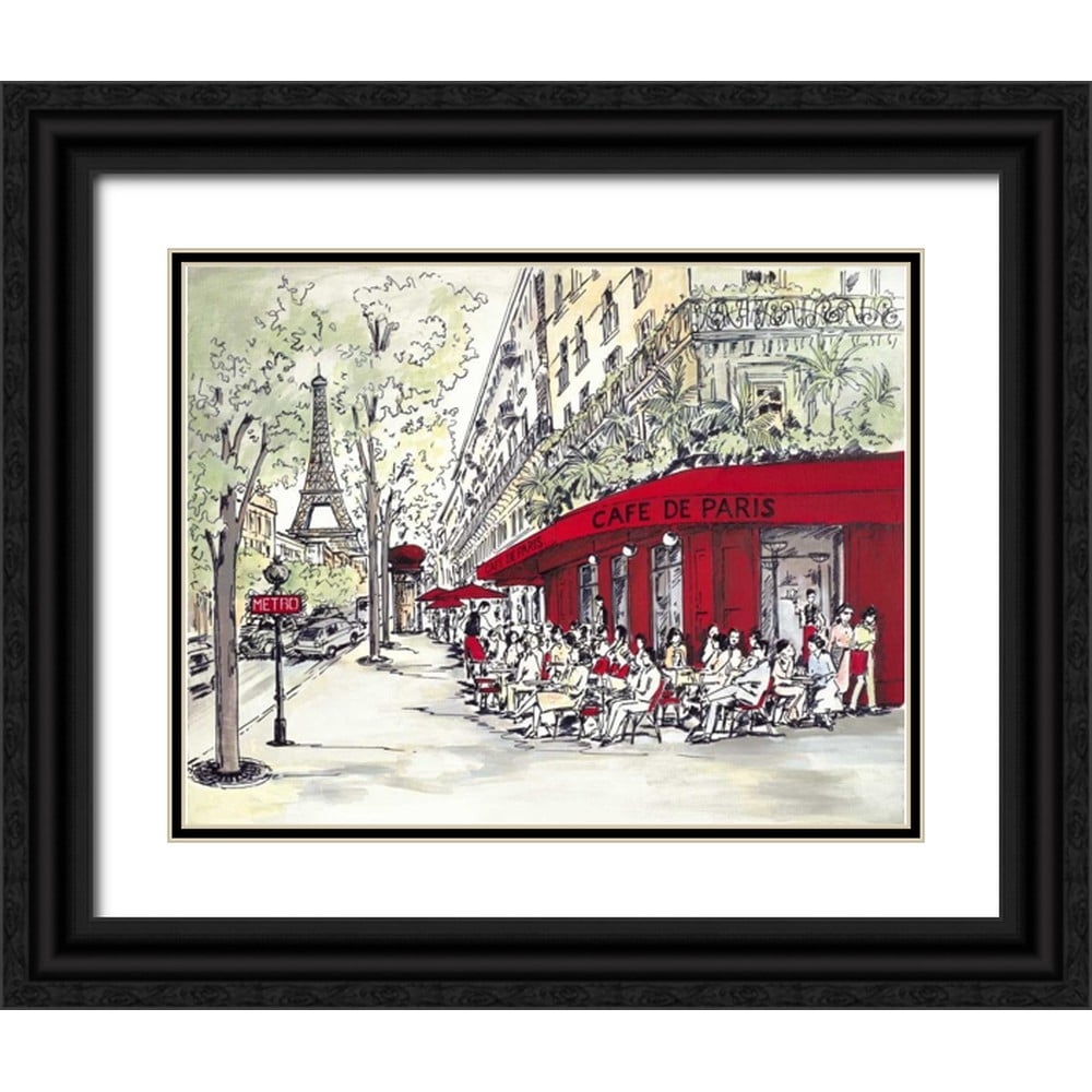 Marceau, Chloe 14x12 Black Ornate Wood Framed with Double Matting ...