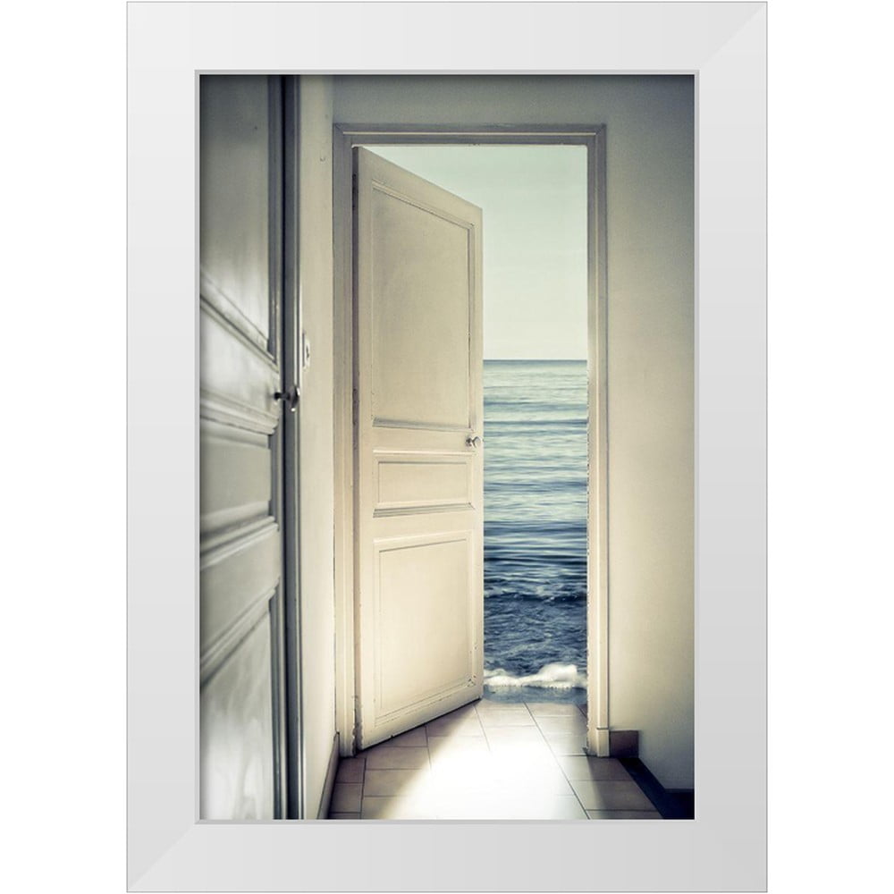 Marcel, Christian 23x32 White Modern Wood Framed Museum Art Print Titled - Behind The Door ...