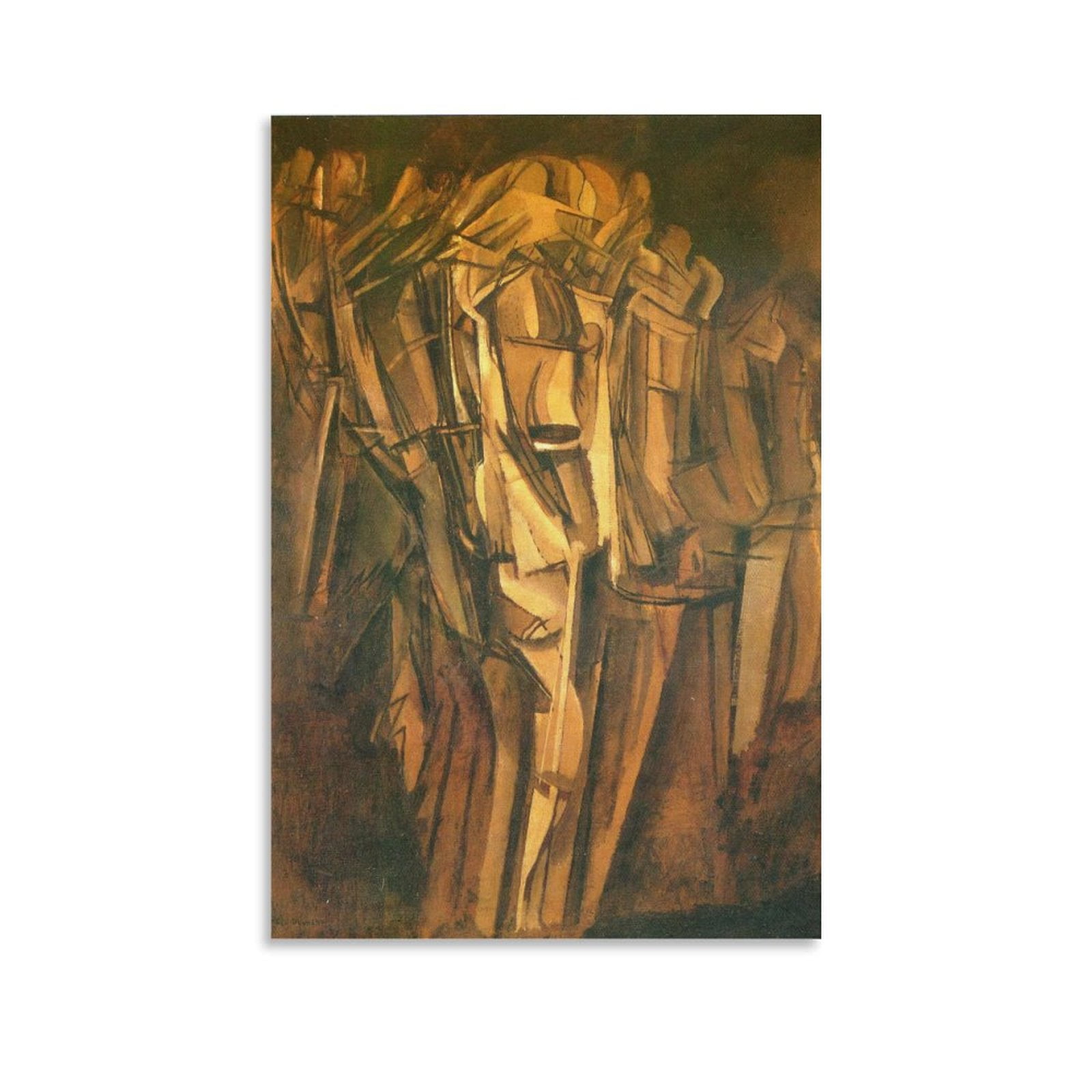 Marcel Duchamp Print Painting Sad Young Man in A Train Canvas Wall Art ...